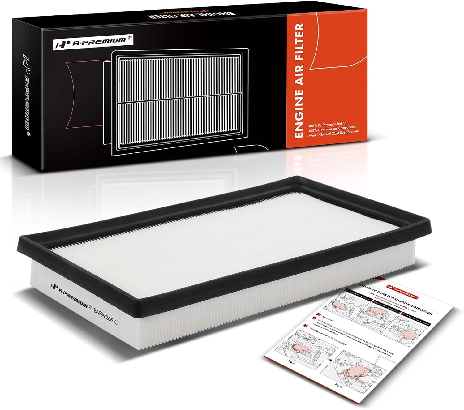 A-Premium APEAF603 Flexible Panel Engine Air Filter for Toyota, Lexus ...