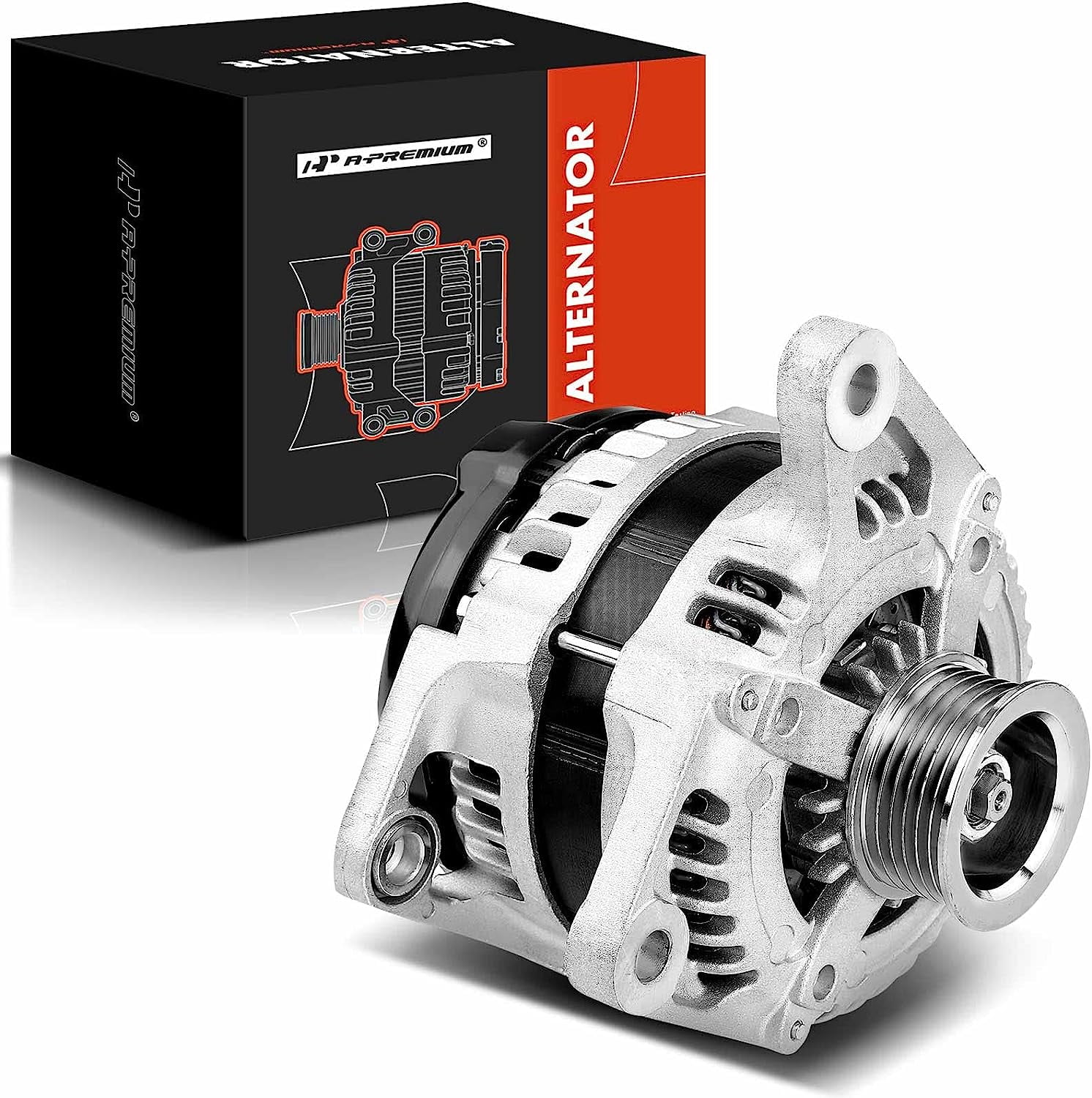 A-Premium Alternator, 160Amp 12V CW 6-Groove Pulley, Compatible with Dodge, Chrysler, Jeep, VW ...