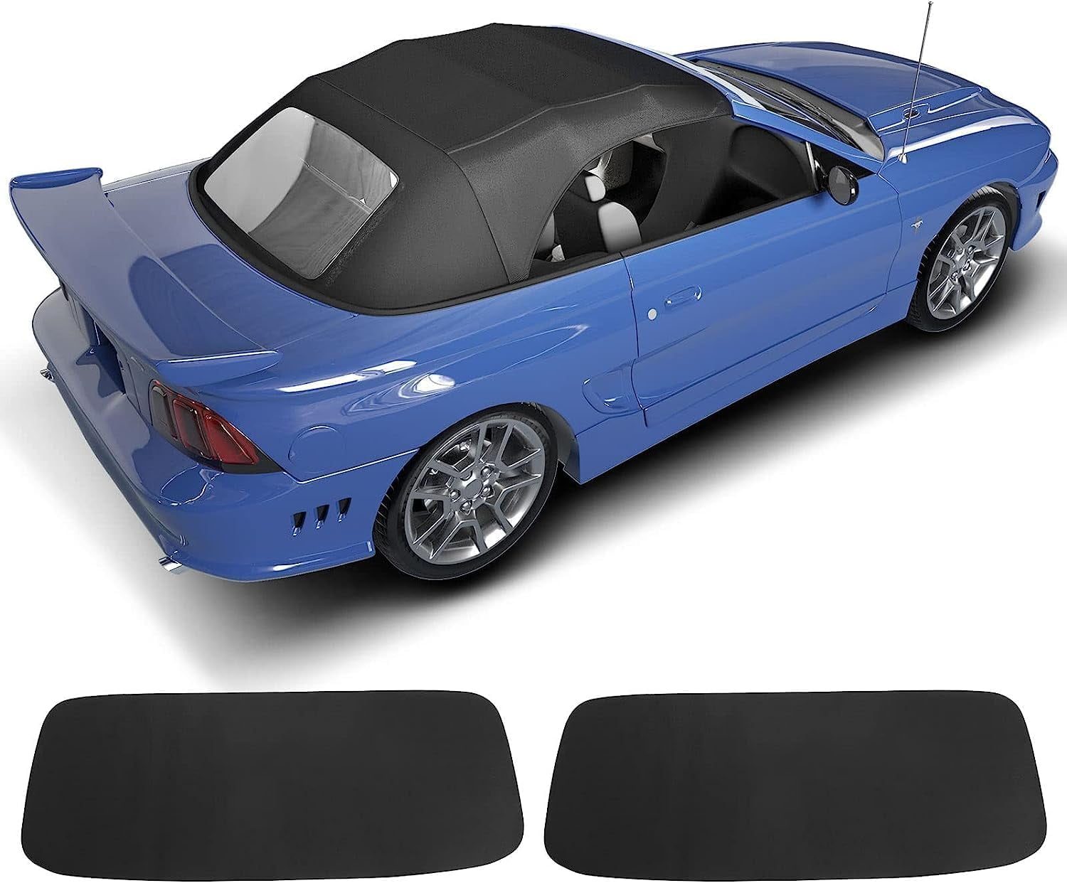 A-Premium Black Convertible Soft Top with Plastic Window Compatible ...