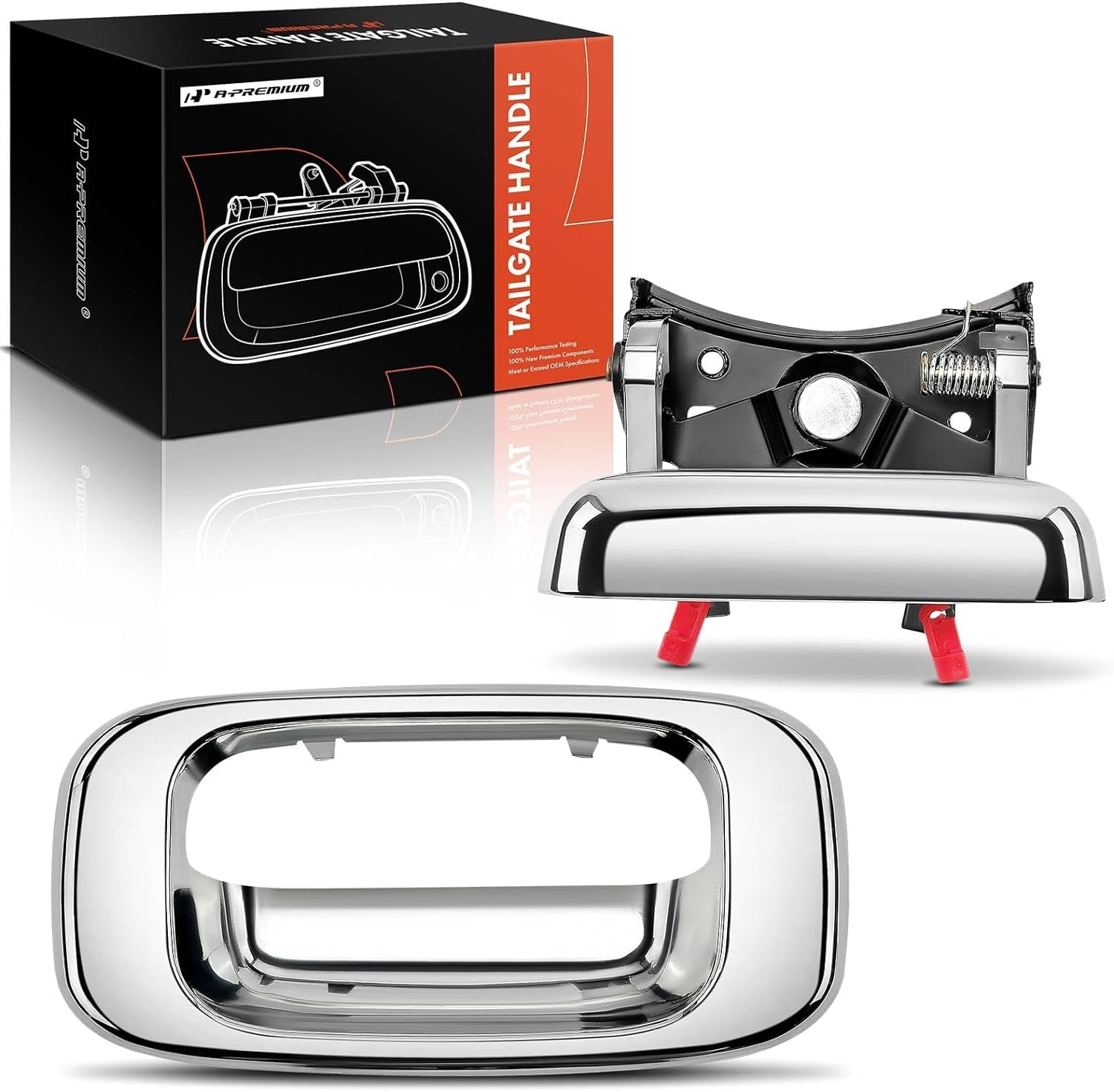 A-Premium - Chrome Tailgate Handle Latch and Bezel Trim with Rod Clips ...