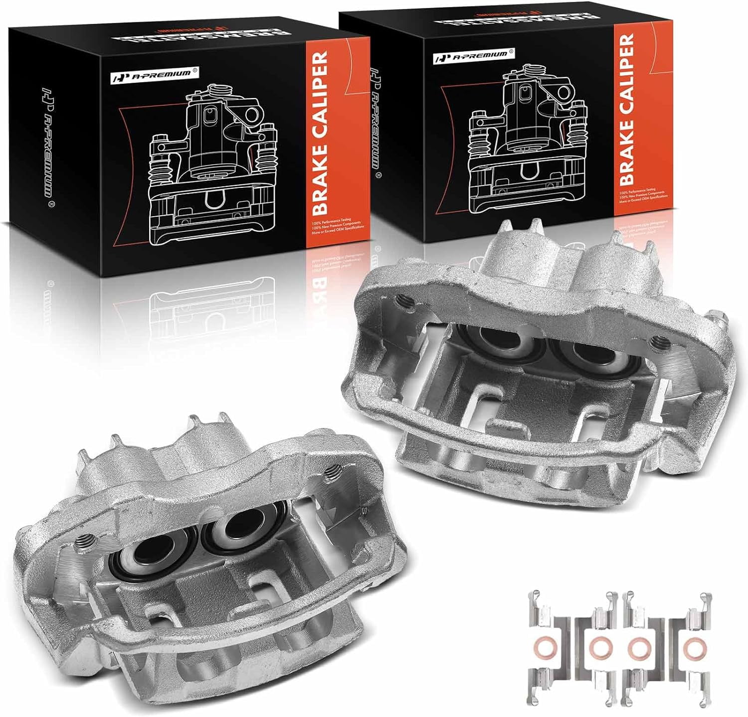 A-Premium Disc Brake Caliper Assembly with Bracket Compatible with Ford ...
