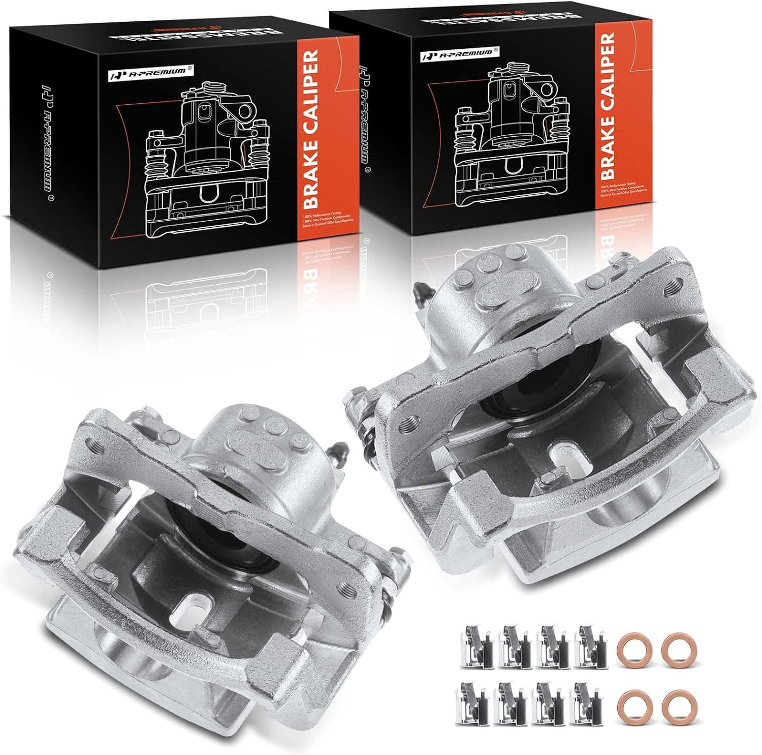 A-Premium Disc Brake Caliper with Bracket Assembly Compatible with ...
