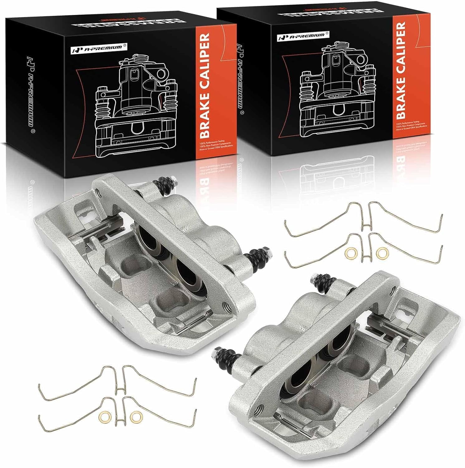 A-Premium Disc Brake Calipers Assembly with Bracket Compatible with ...
