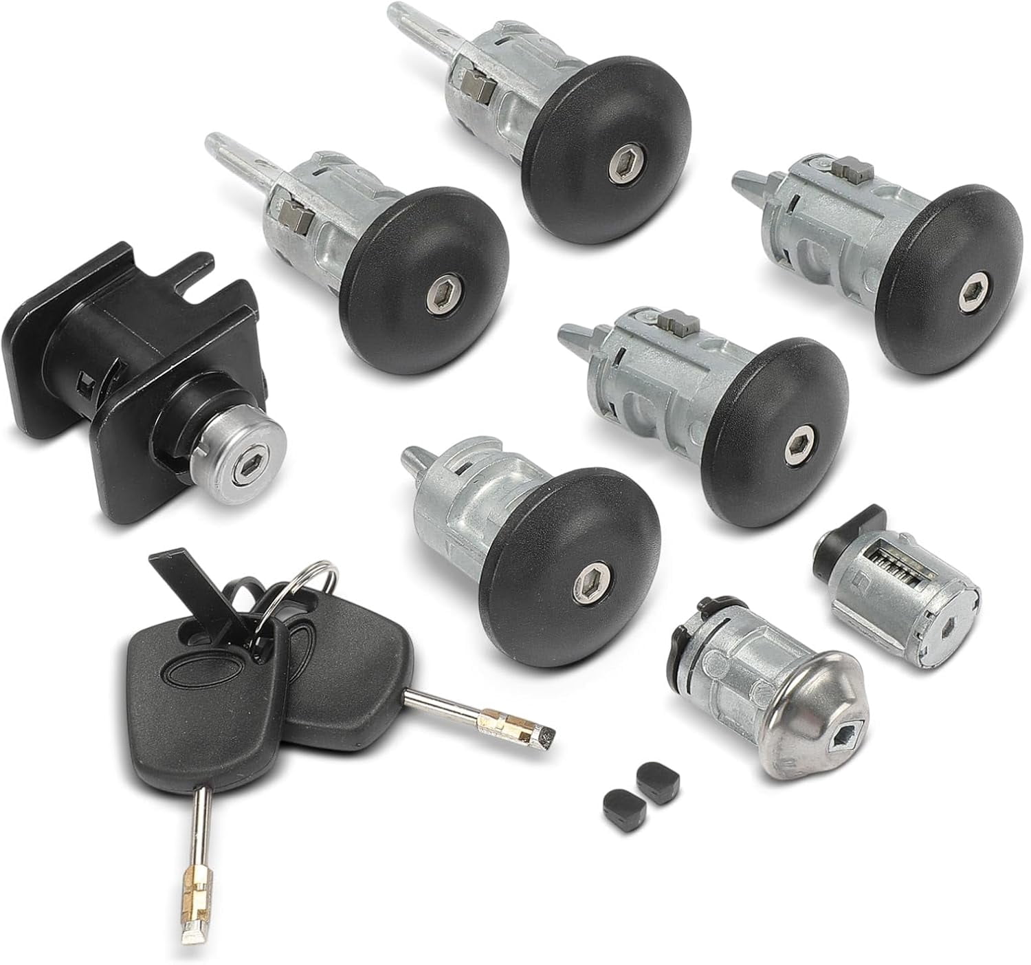 A-Premium Door Lock Cylinder with Key Set Compatible with Ford Transit ...