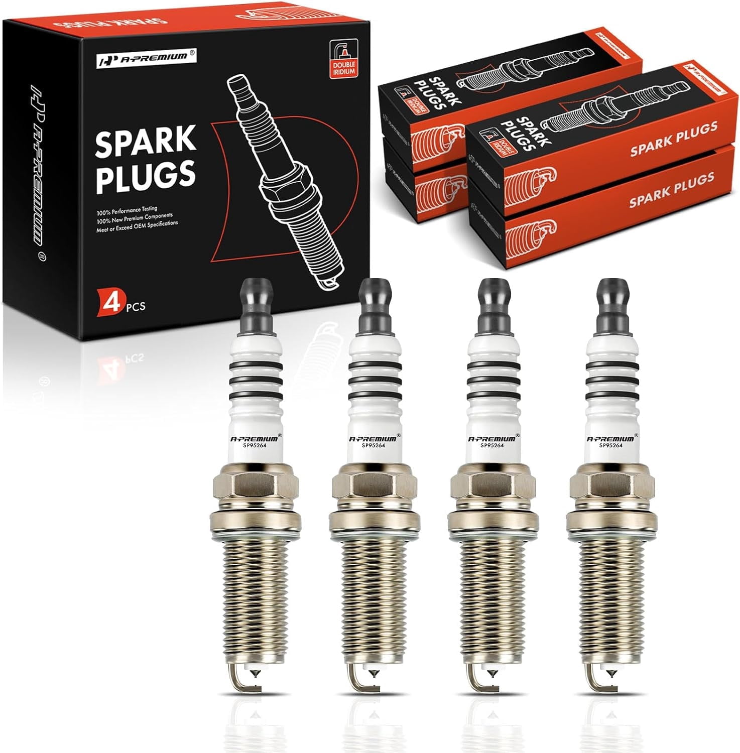 A-Premium Double Iridium Spark Plugs Compatible with Mitsubishi ...