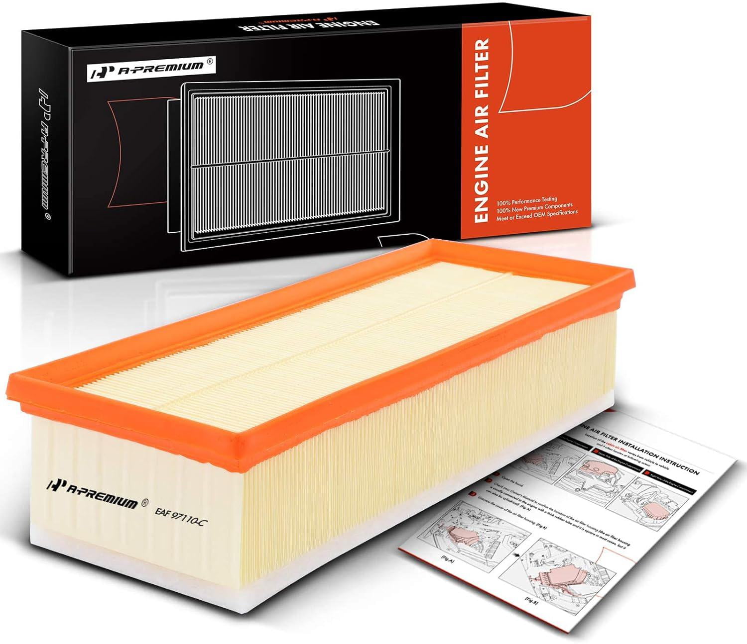 A-Premium Engine Air Filter Compatible with Audi A3 2008-2013, Q3, TT ...