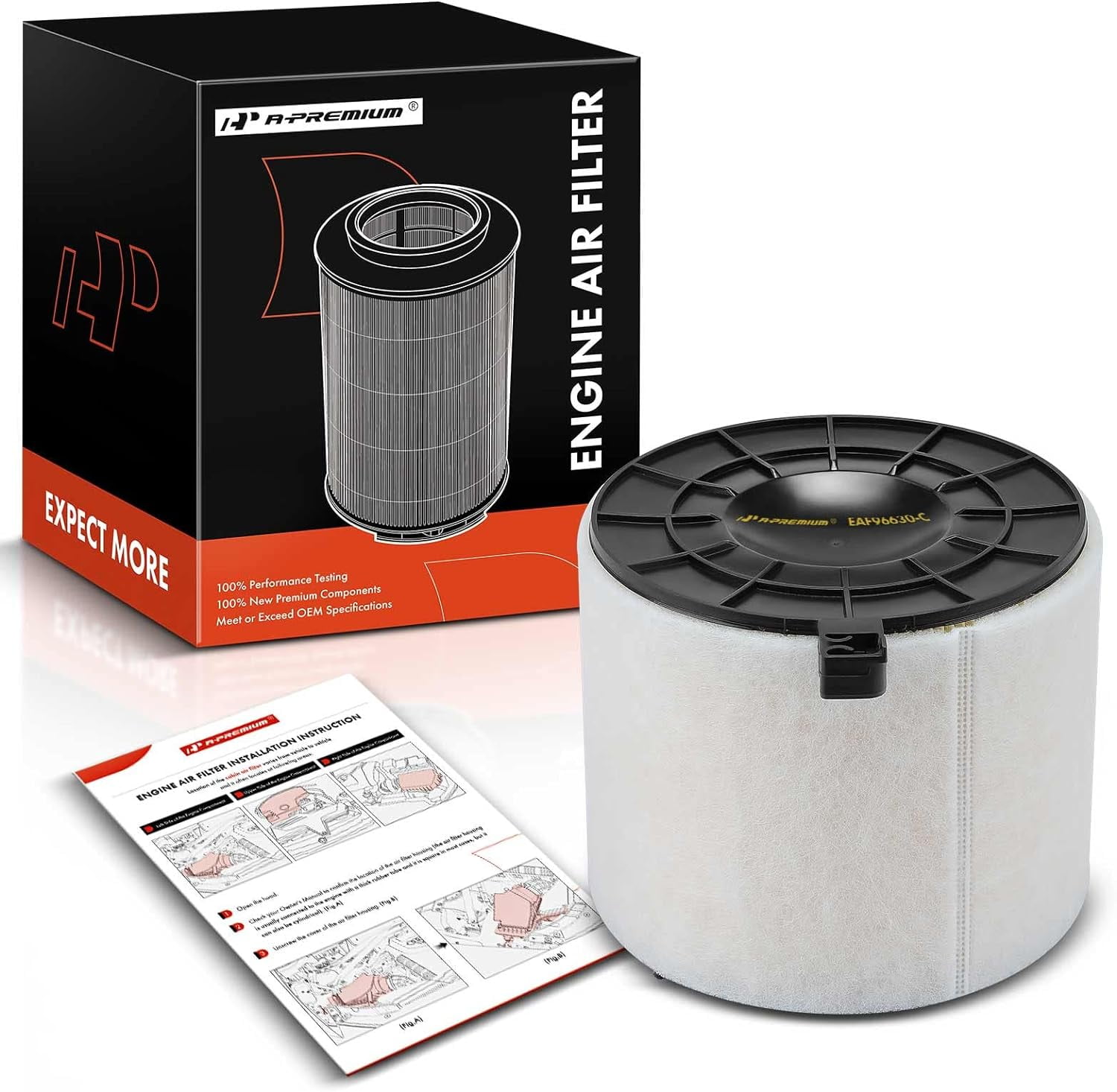 A-Premium Engine Air Filter Compatible with Audi RS5/RS5 Sportback/SQ5 ...