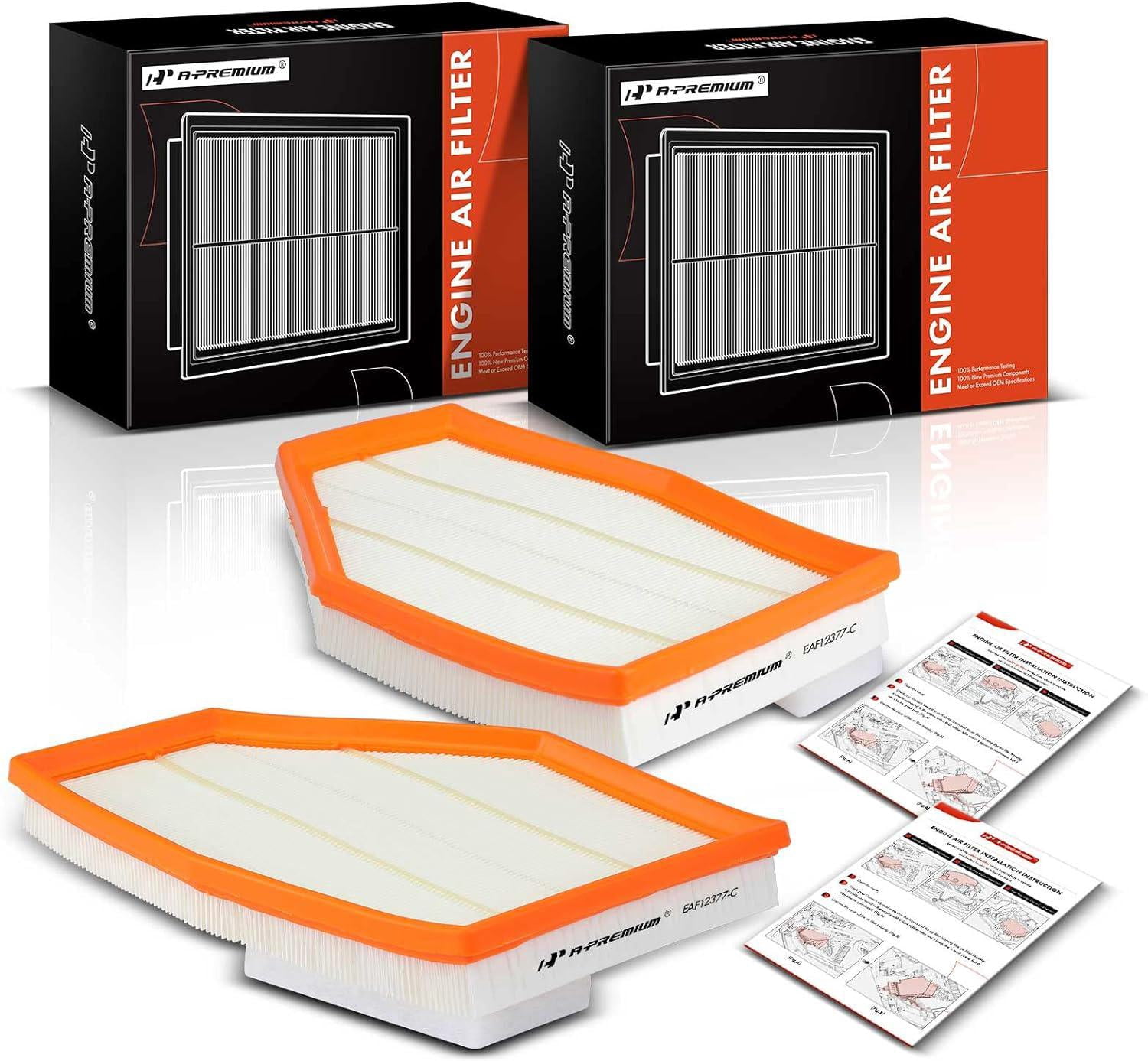 A-Premium Engine Air Filter Compatible with BMW 750i xDrive/Alpina B7 ...