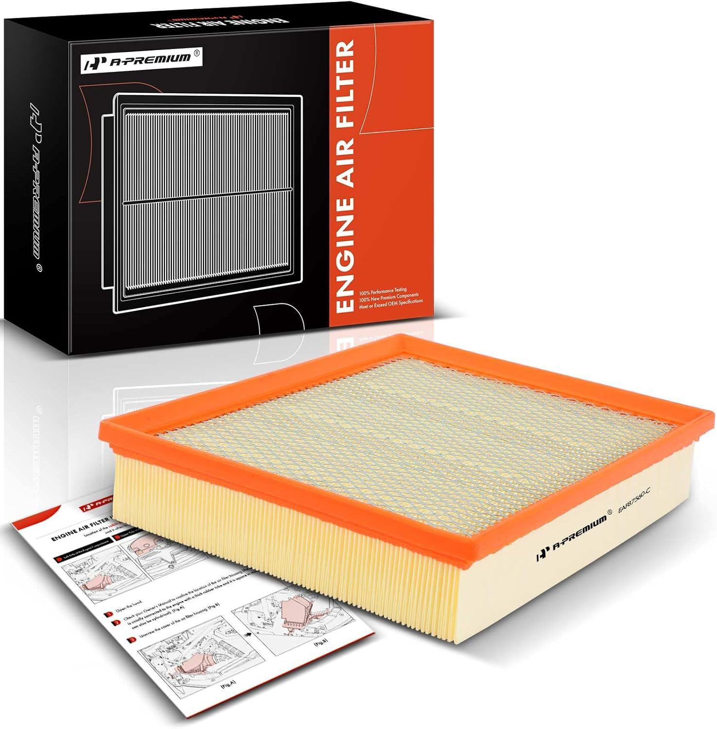 A-Premium Engine Air Filter Compatible with Cadillac, Chevy & GMC ...
