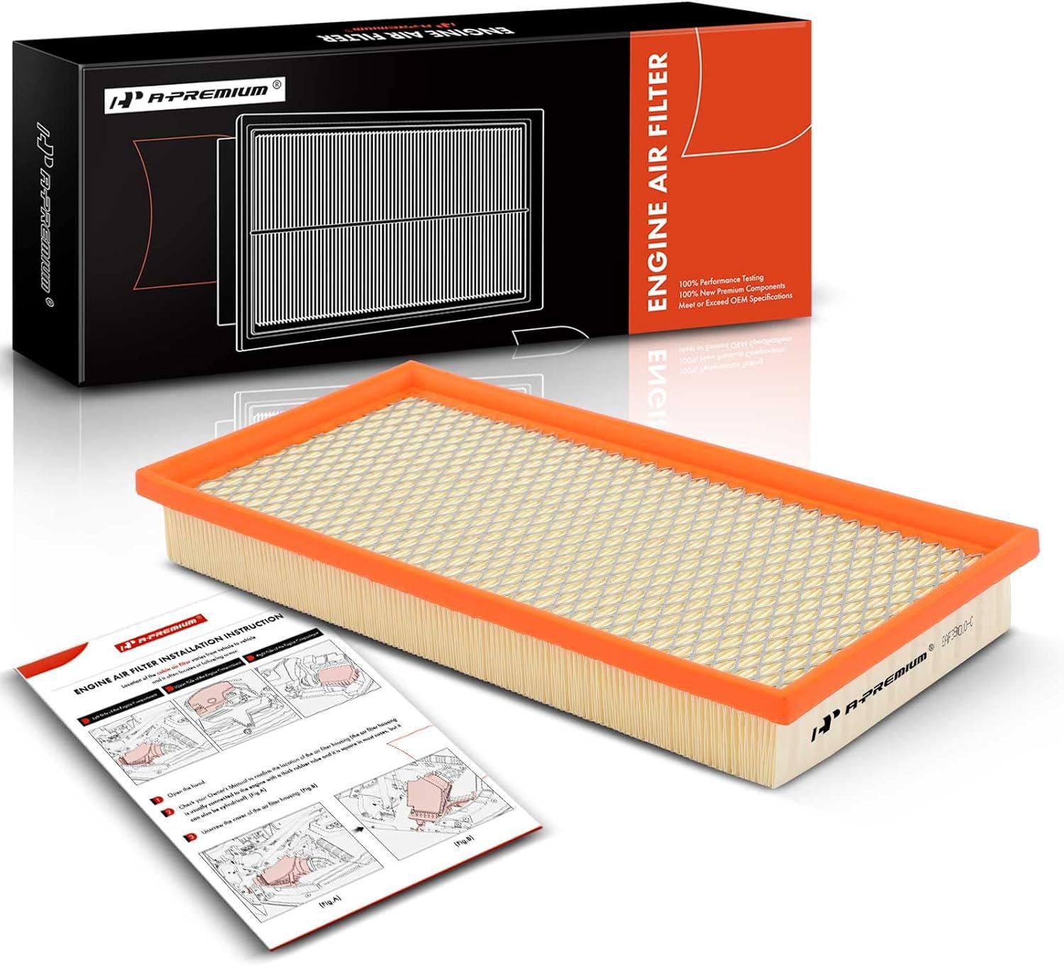 A-Premium Engine Air Filter Compatible with Dodge Dakota, Durango, Ram 1500, 2500, 3500 & Jeep ...