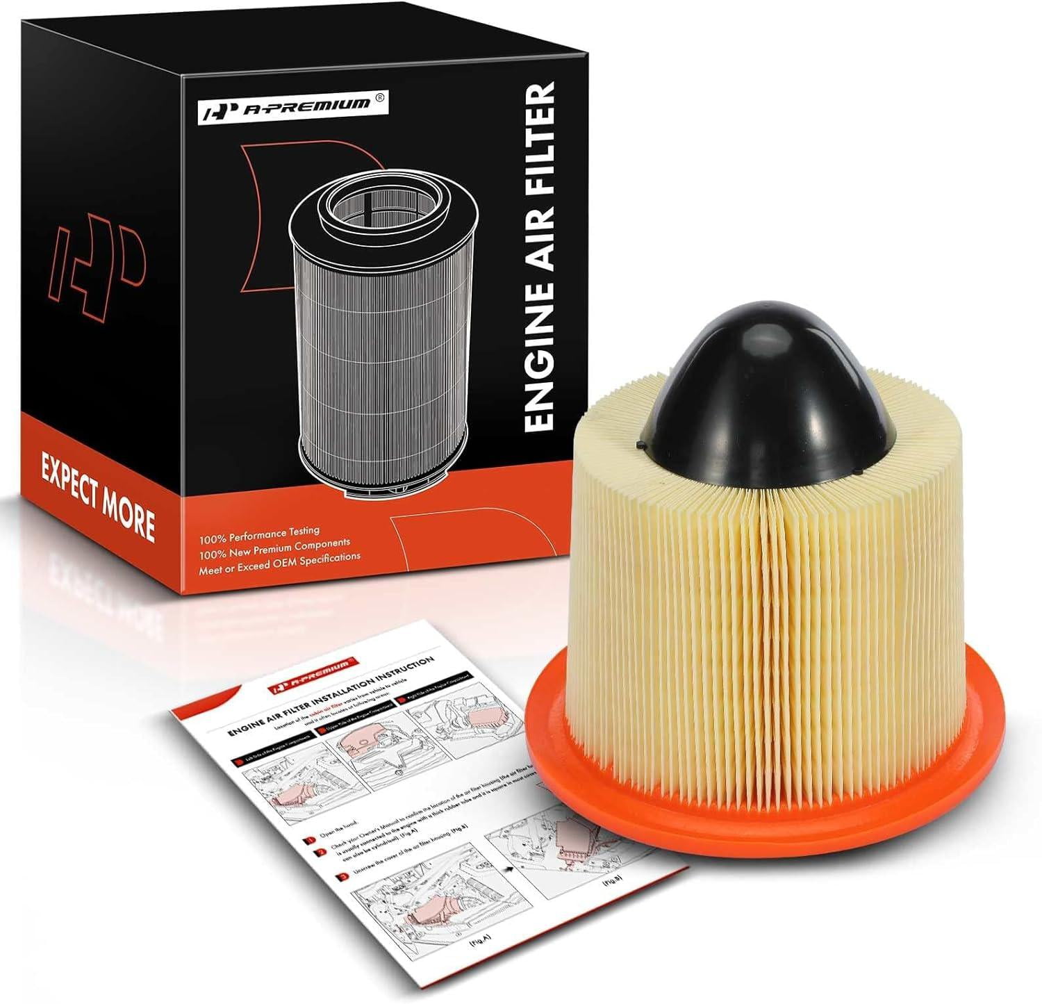 A-Premium Engine Air Filter Compatible with Ford & Lincoln Models - F ...