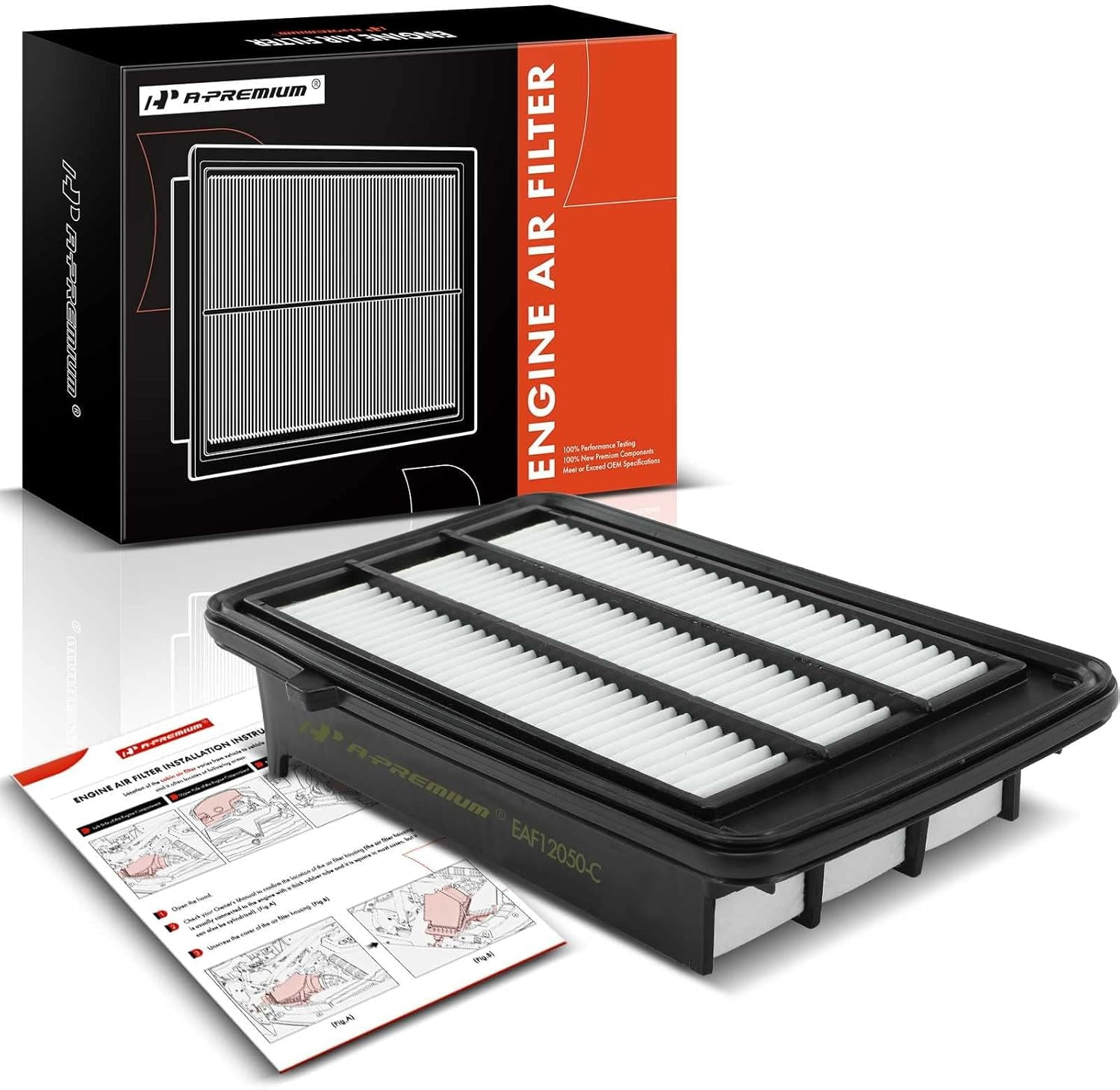 A-Premium Engine Air Filter Compatible with Honda Models - Civic 2016 ...