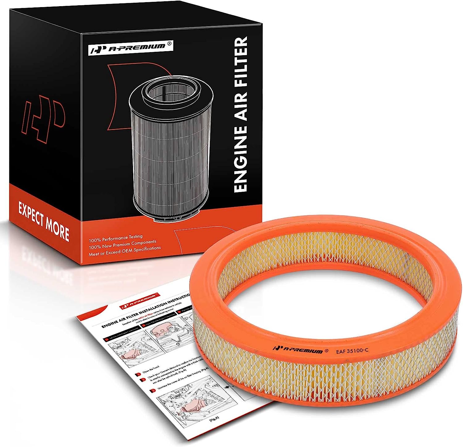 A-Premium Engine Air Filter Compatible with Ford F-150, F-250, F-350 ...