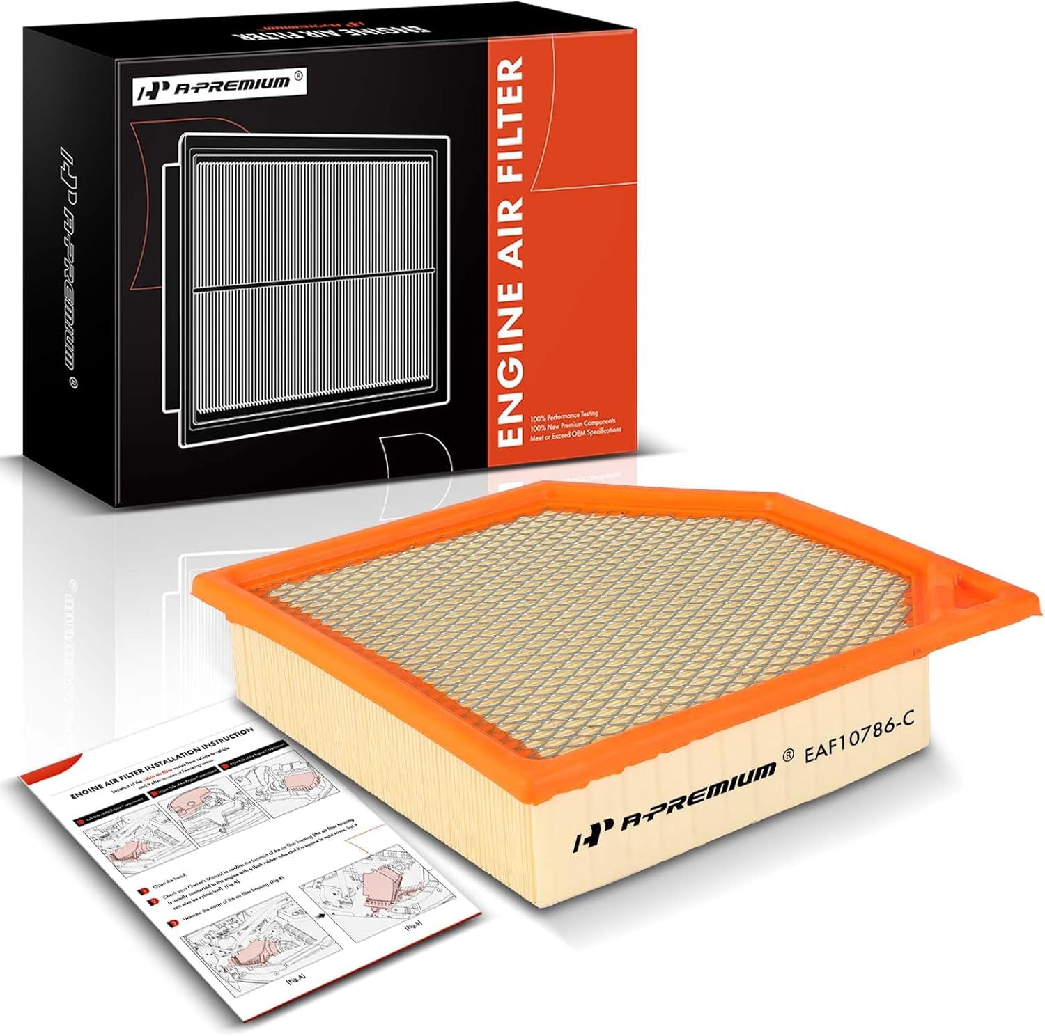 A-Premium Engine Air Filter Compatible with Ford Mustang 2007 2008 2009 ...