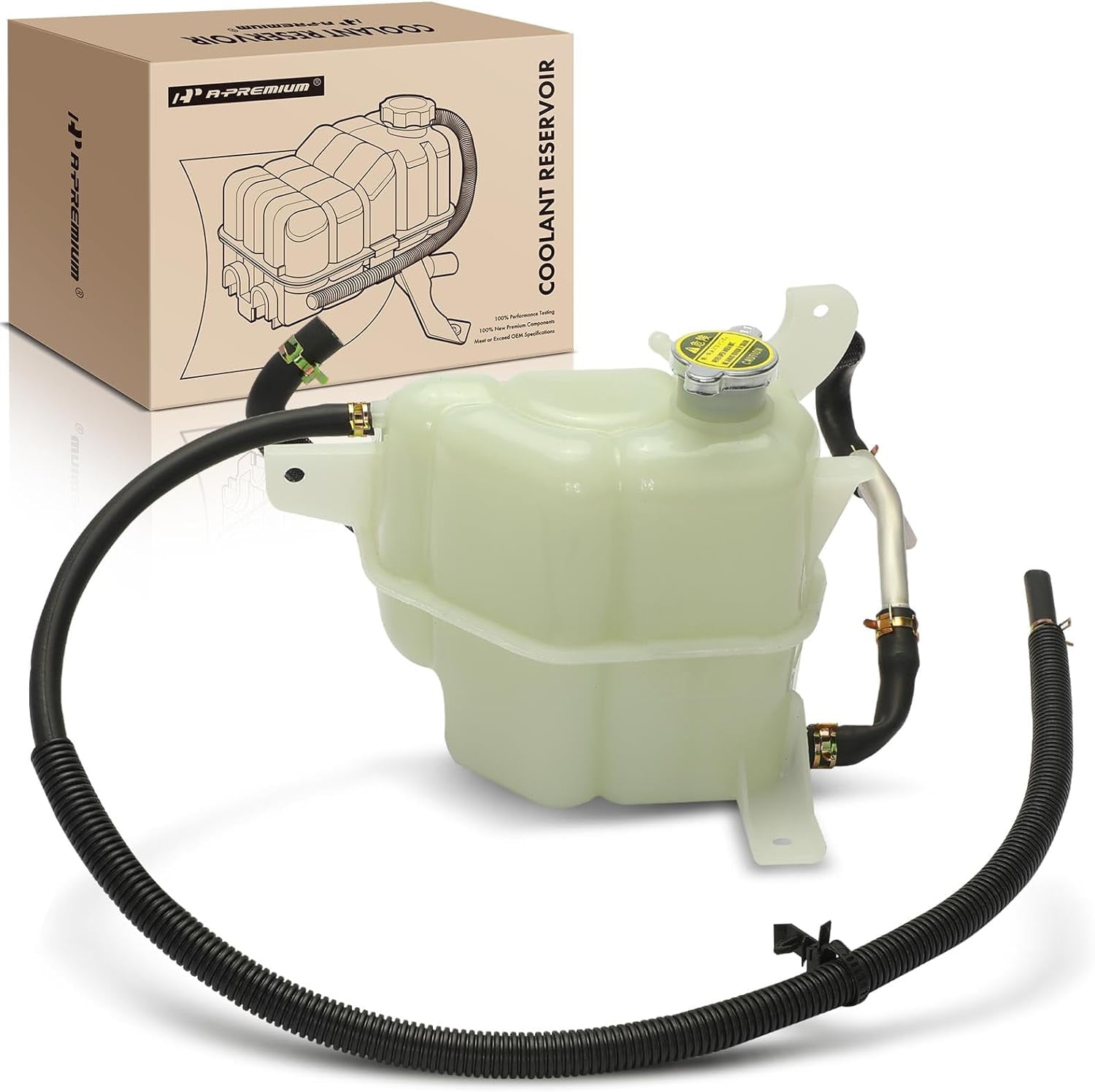 A-Premium Engine Coolant Overflow Recovery Expansion Tank with Cap ...