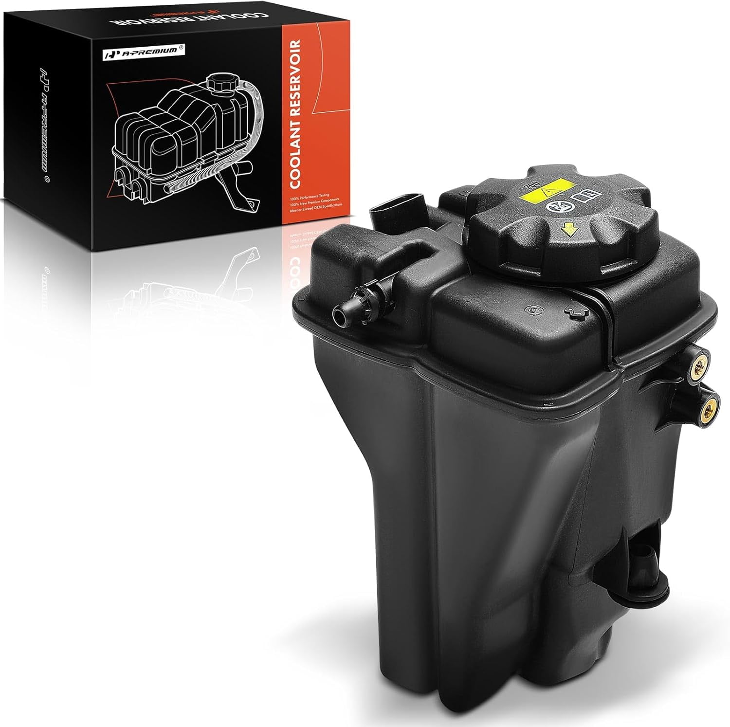A-Premium Engine Coolant Overflow Recovery Reservoir Tank [with Cap ...