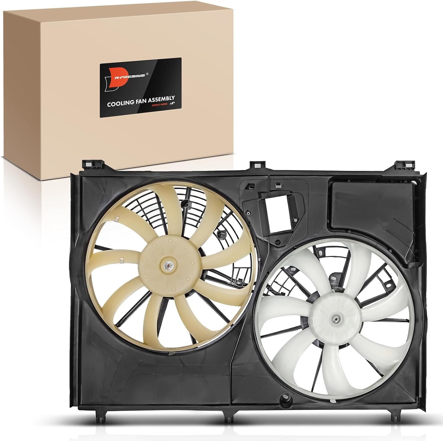 A-Premium Engine Coolant Radiator & A/C Condenser & Cooling Fan ...