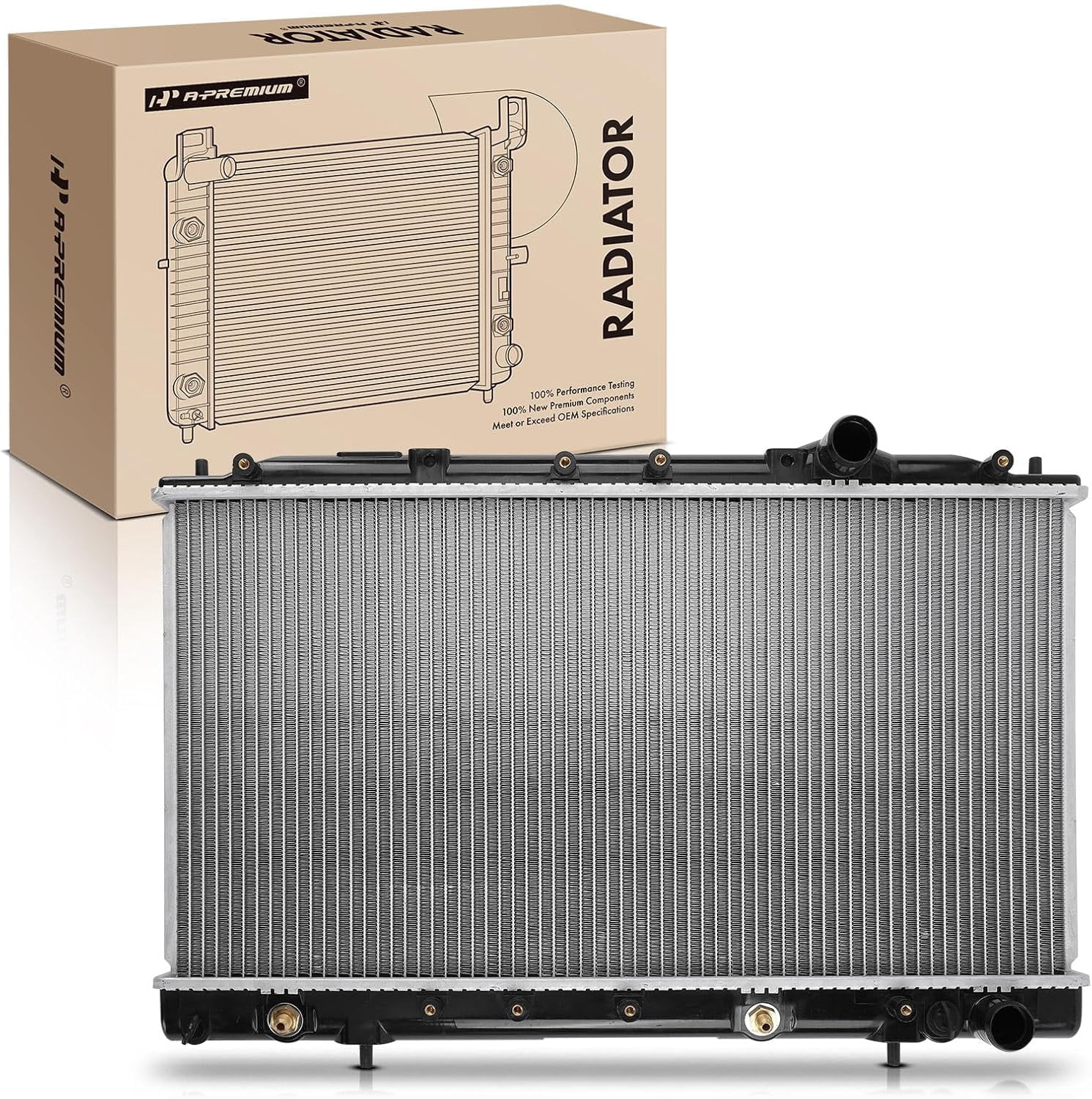 A-Premium Engine Coolant Radiator Assembly with Transmission Oil Cooler ...