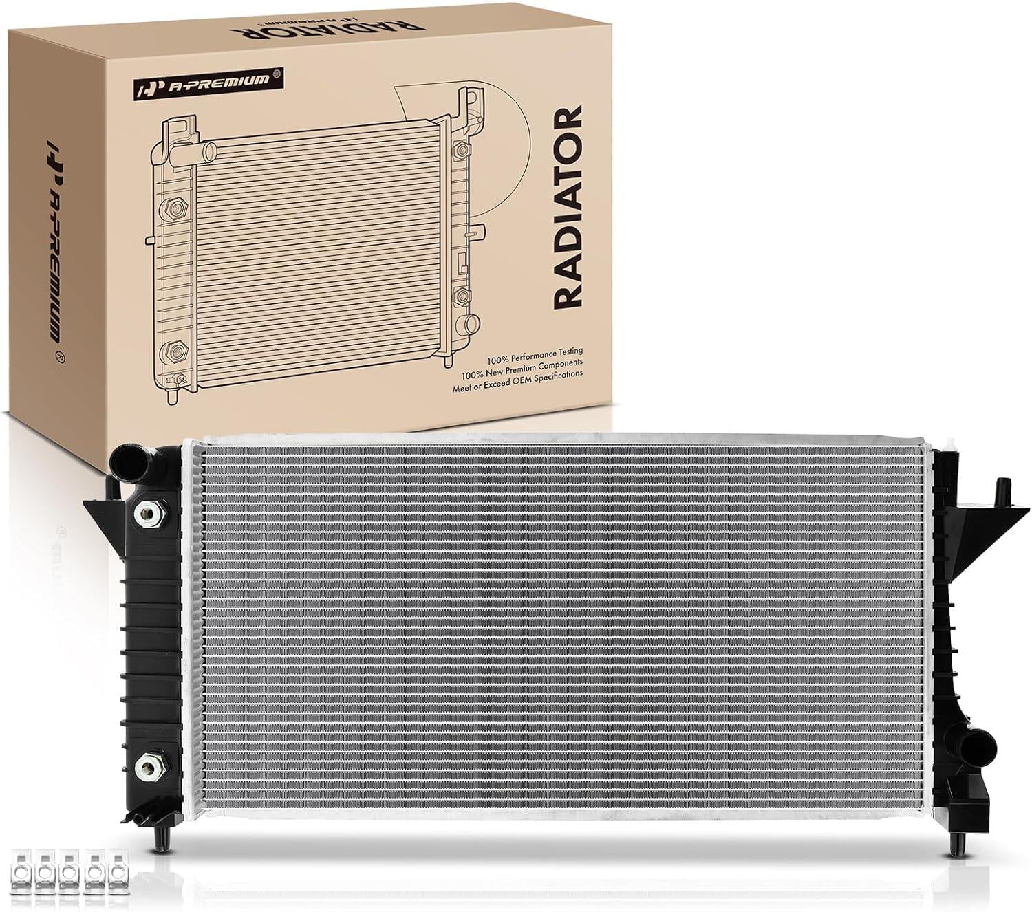 A-Premium Engine Coolant Radiator Assembly with Transmission Oil Cooler ...
