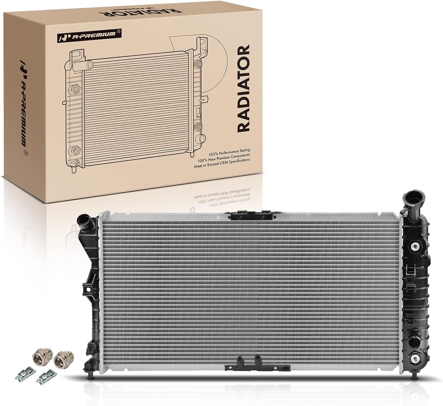 A-Premium Engine Coolant Radiator Assembly with Transmission Oil Cooler ...