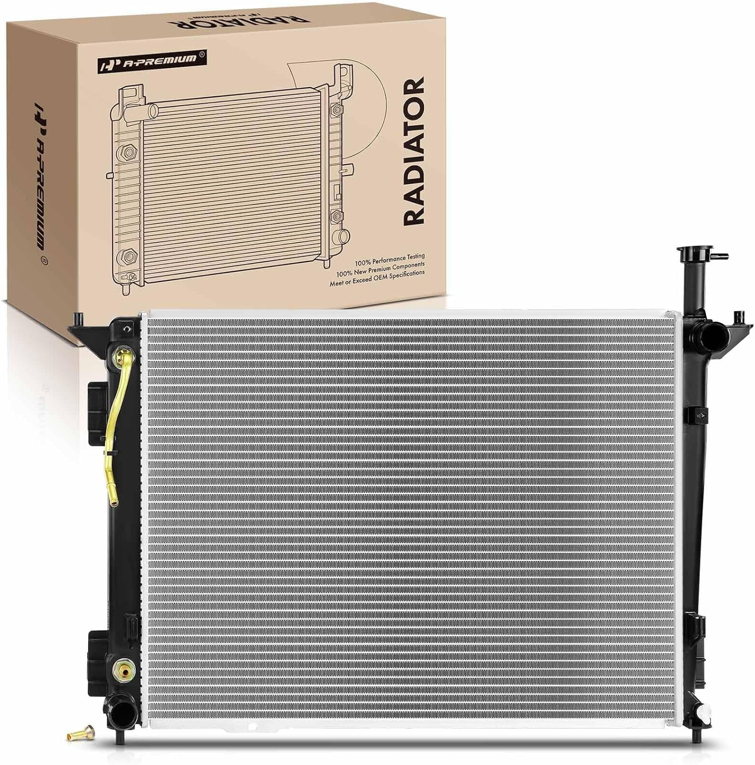A-Premium Engine Coolant Radiator Assembly with Transmission Oil Cooler ...