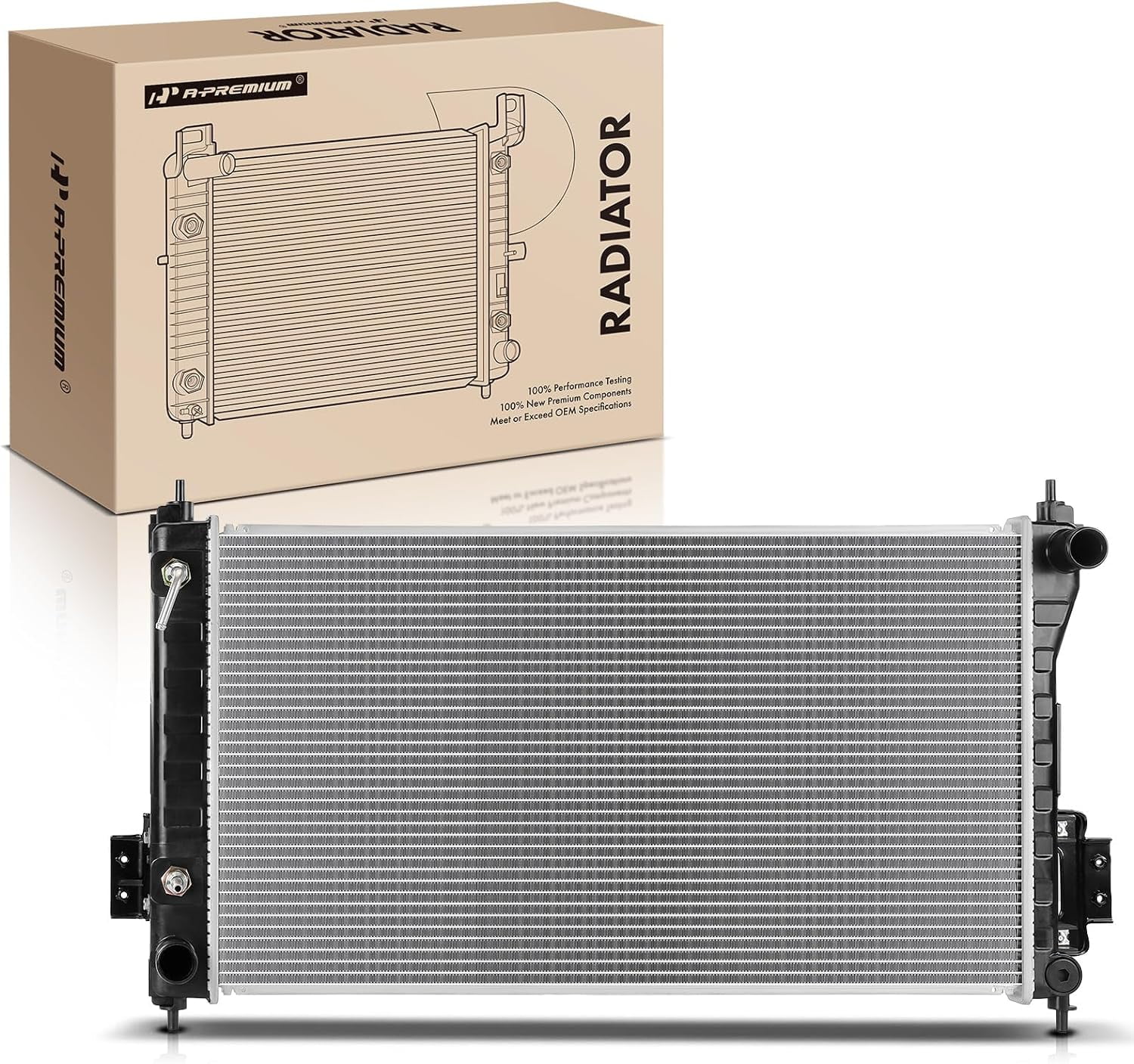 A-Premium Engine Coolant Radiator Assembly with Transmission Oil Cooler ...