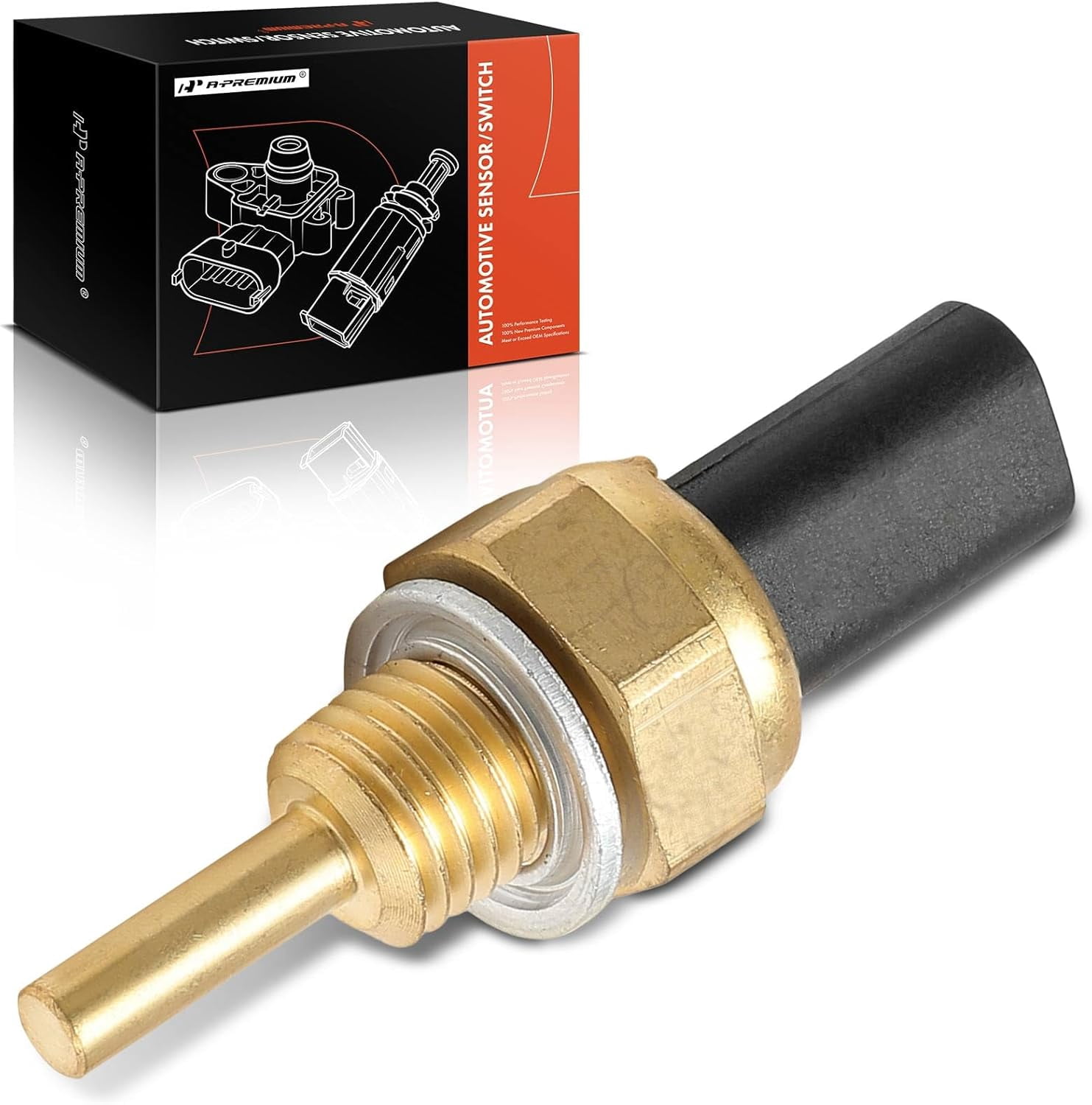 A-Premium Engine Coolant Temperature Sensor [2 Pins] Compatible with ...