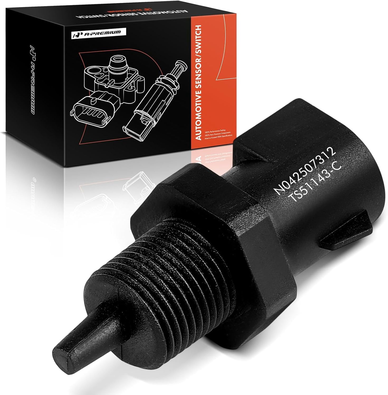 A-Premium Engine Coolant Temperature Sensor [2 Pins] Compatible with ...