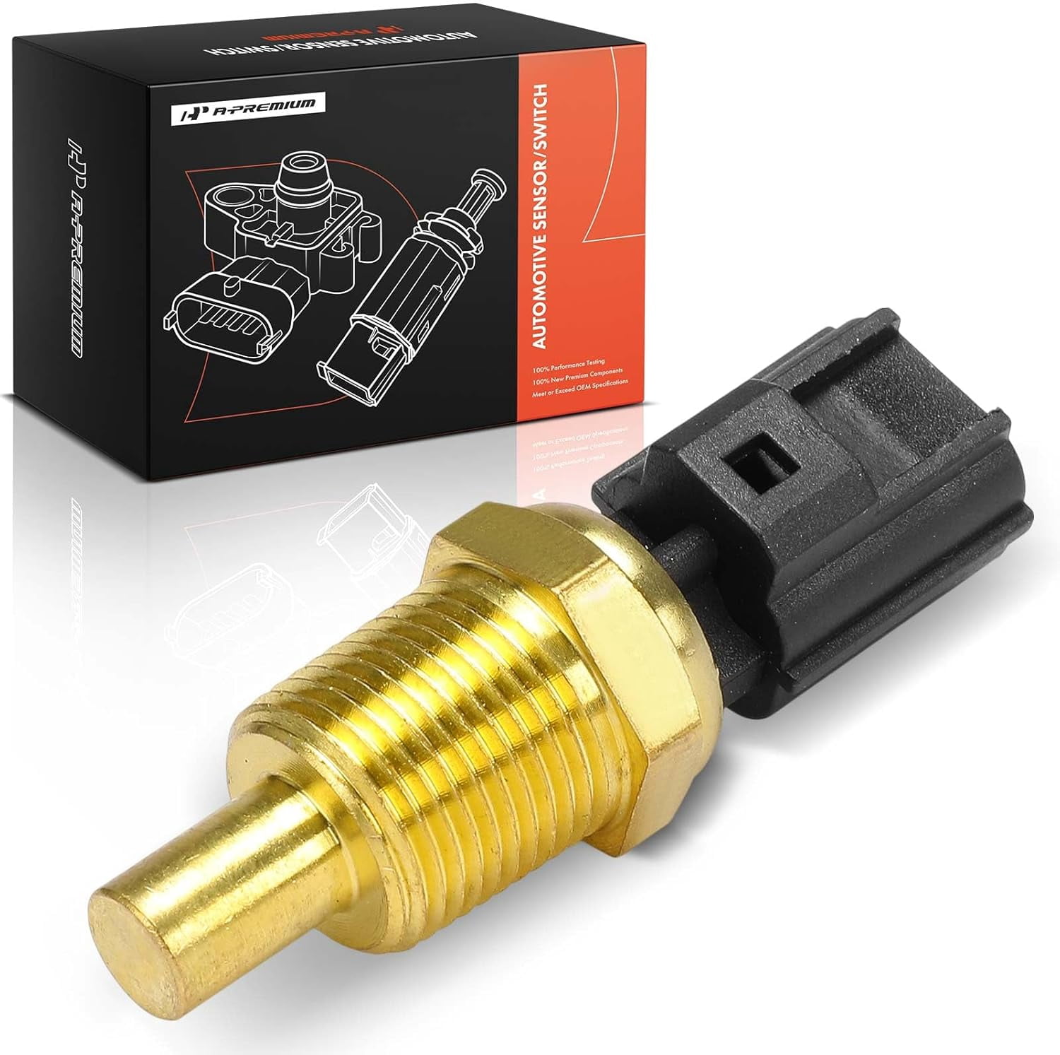 A-Premium Engine Coolant Temperature Sensor [2 Pins] Compatible with ...