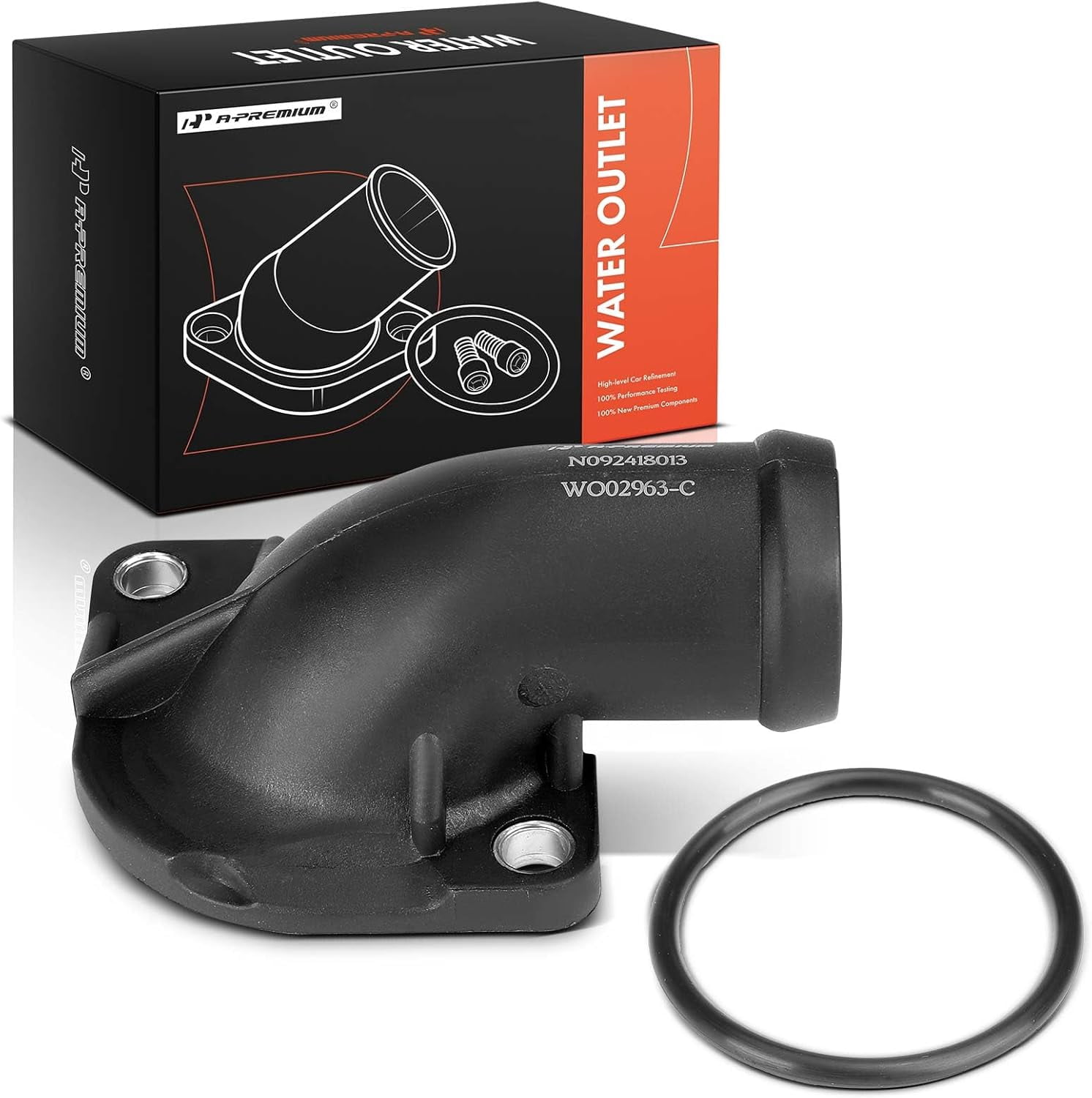 A-Premium Engine Coolant Thermostat Housing Water Outlet [90Â ...