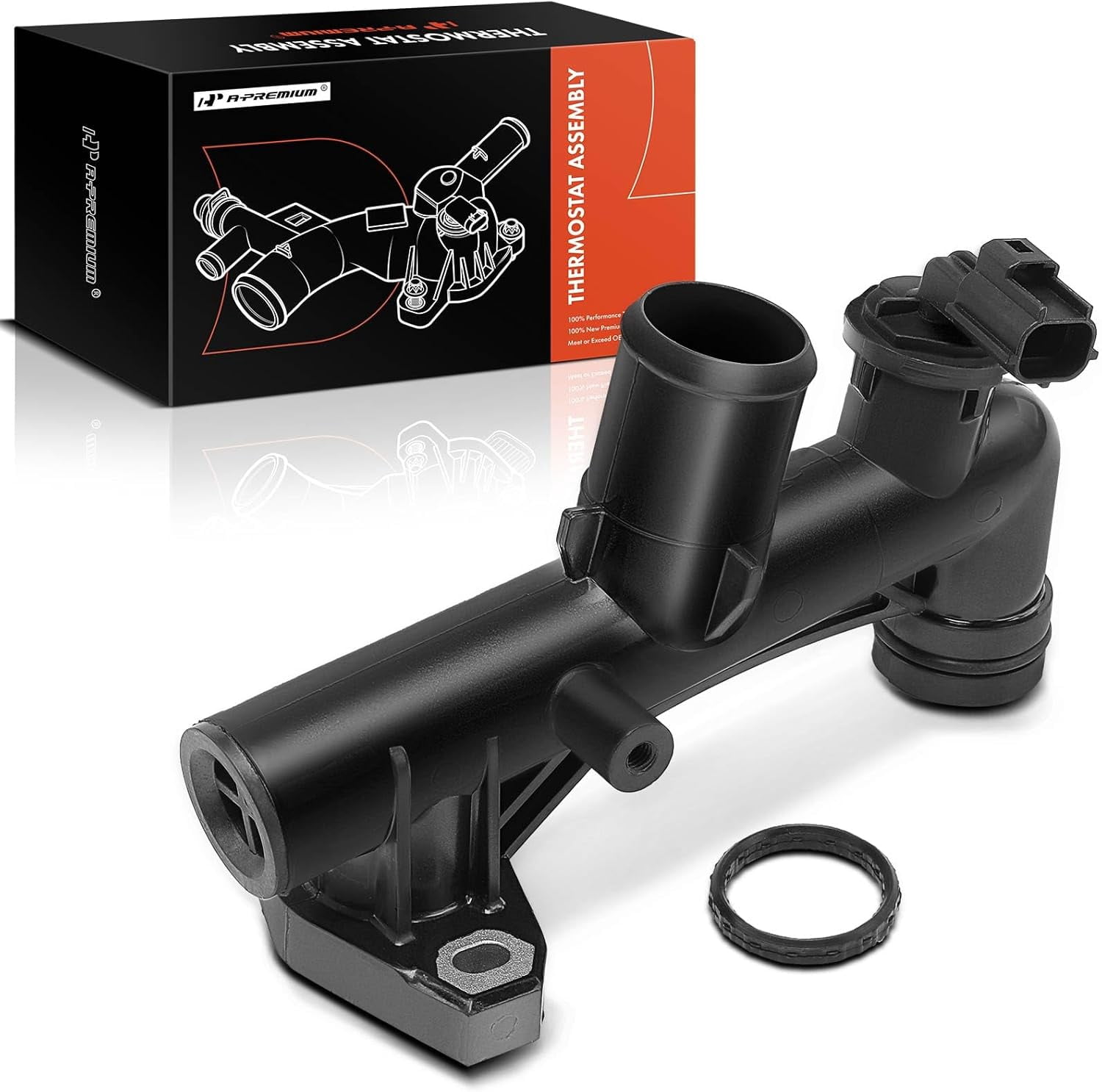 A-Premium Engine Coolant Water Outlet Thermostat Housing Assembly with ...