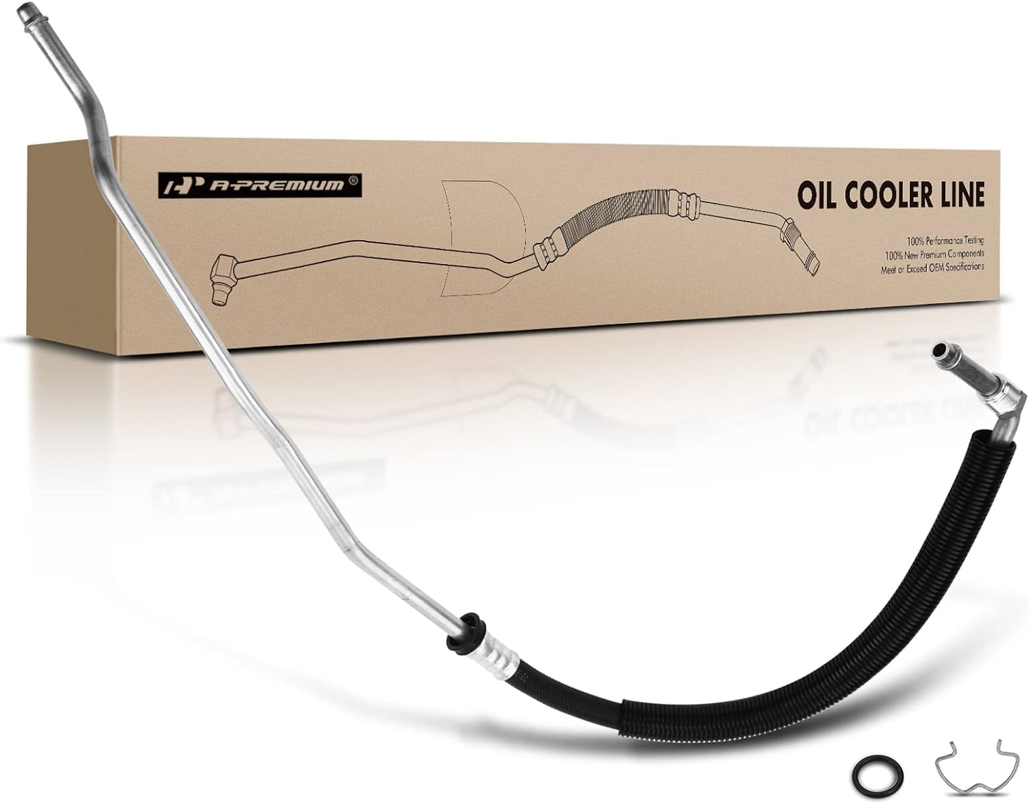 A-Premium Engine Oil Cooler Line Hose Assembly Compatible with ...