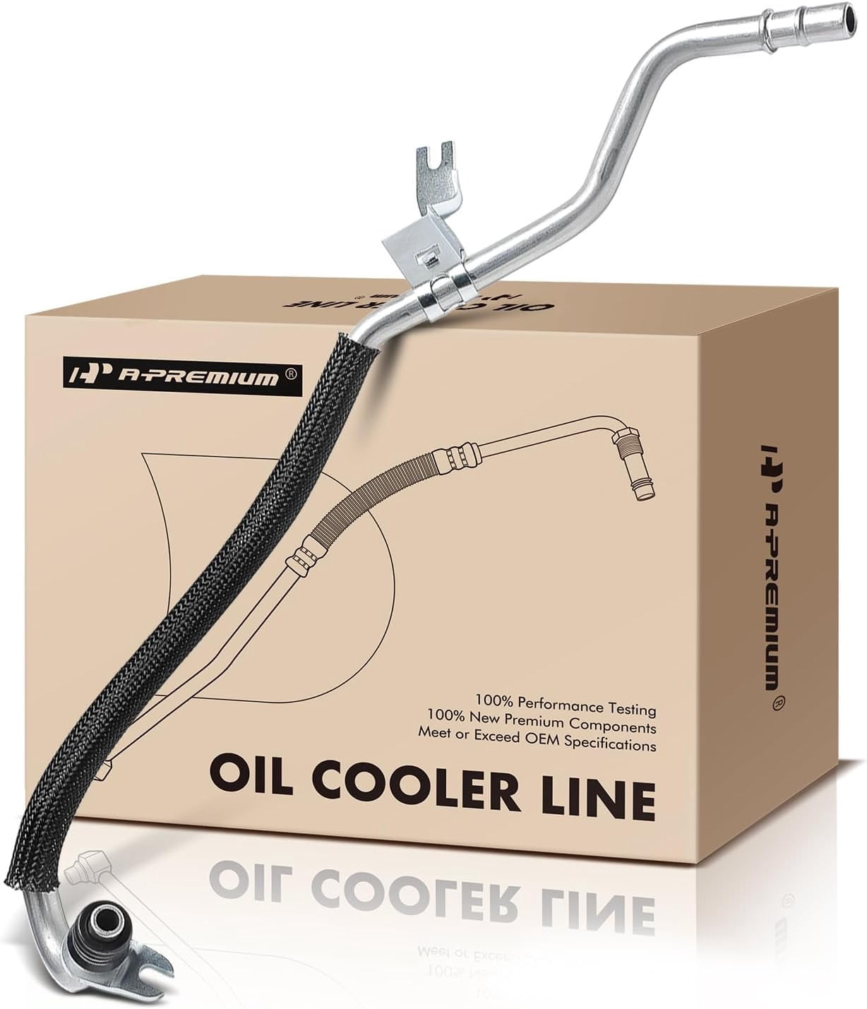 A-Premium Engine Oil Cooler Line Hose Assembly Compatible with Ford ...