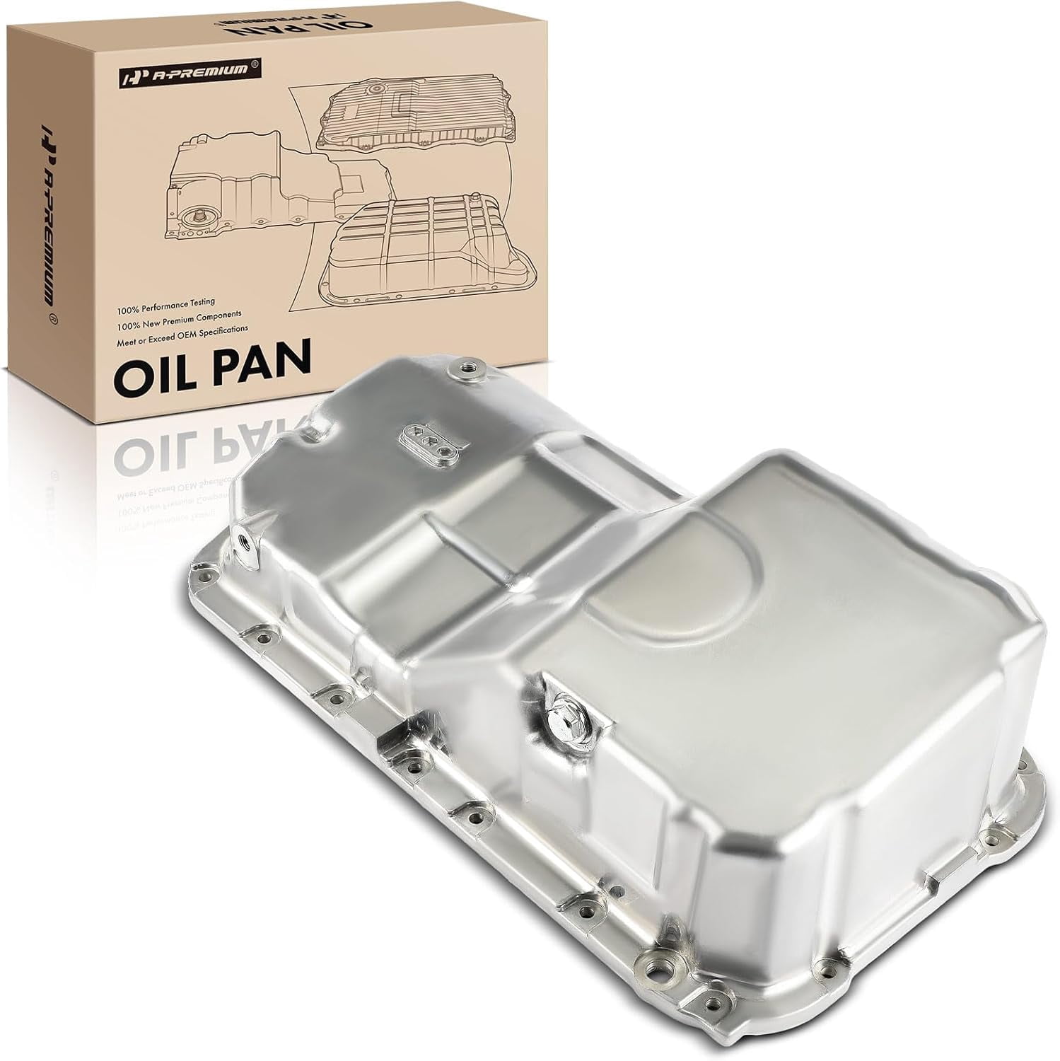 A-Premium Engine Oil Pan Sump with Drain Plug Compatible with Honda ...
