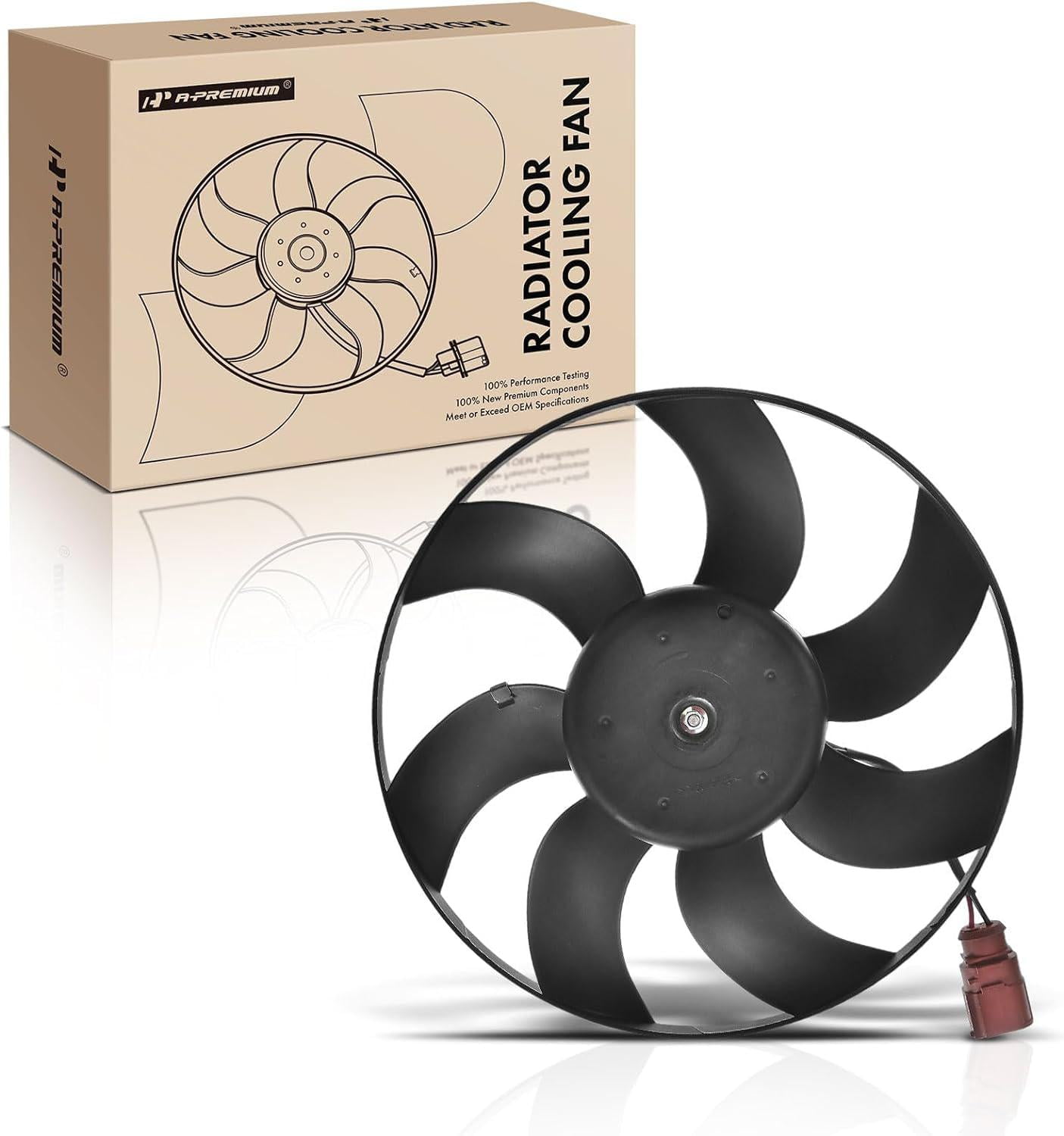A-Premium Engine Radiator Cooling Fan Assembly Compatible with Audi A3 ...