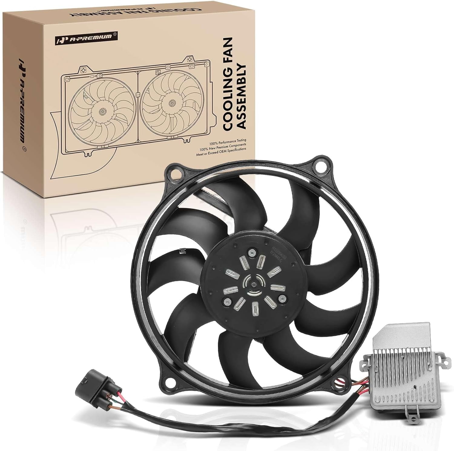 A-Premium Engine Radiator Cooling Fan Assembly Compatible with Select ...