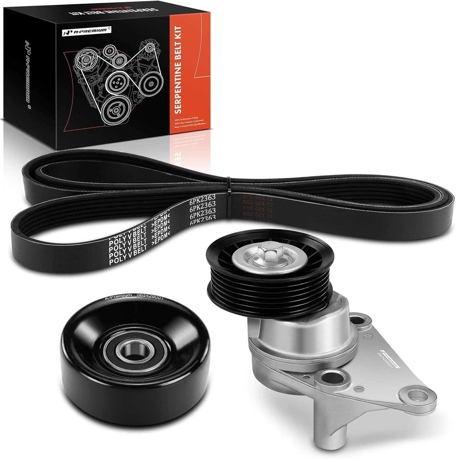 A-Premium Engine Serpentine Belt Drive Kit with Tensioner Compatible ...