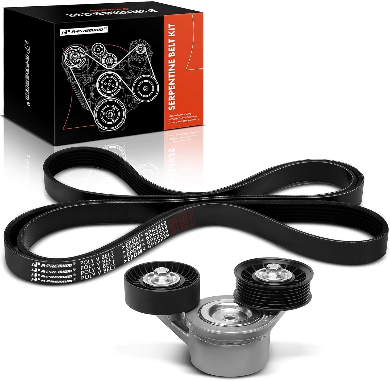 A-Premium Engine Serpentine Belt Drive Kit with Tensioner Compatible ...