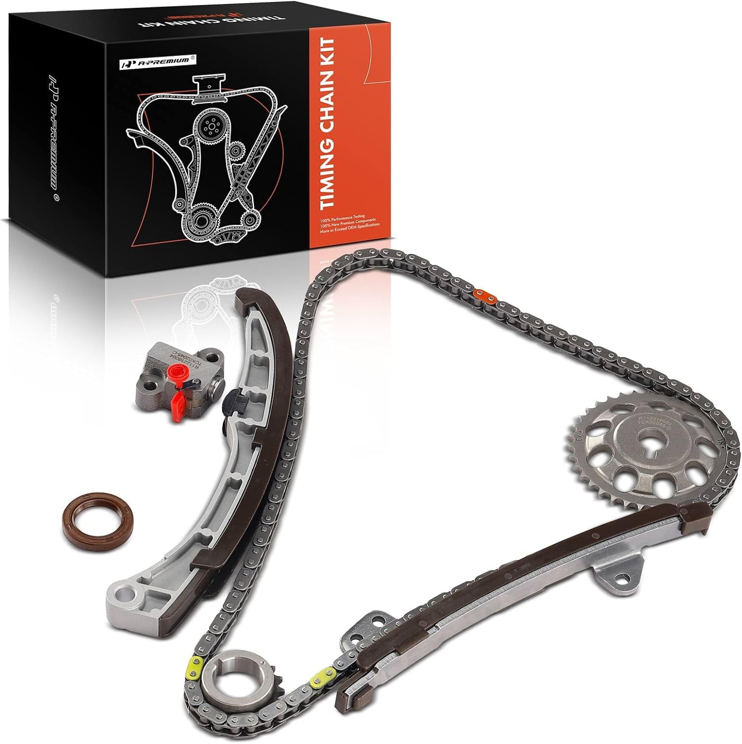 A-Premium Engine Timing Chain Kit W/Guide Rail & Sprocket & Tensioner ...