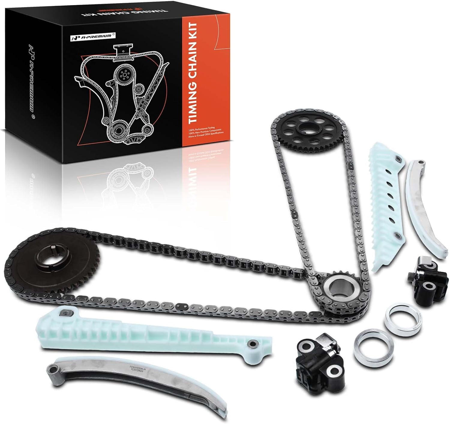 A-Premium Engine Timing Chain Kit W/Guide & Tensioner [fits SOHC, 8Cyl ...