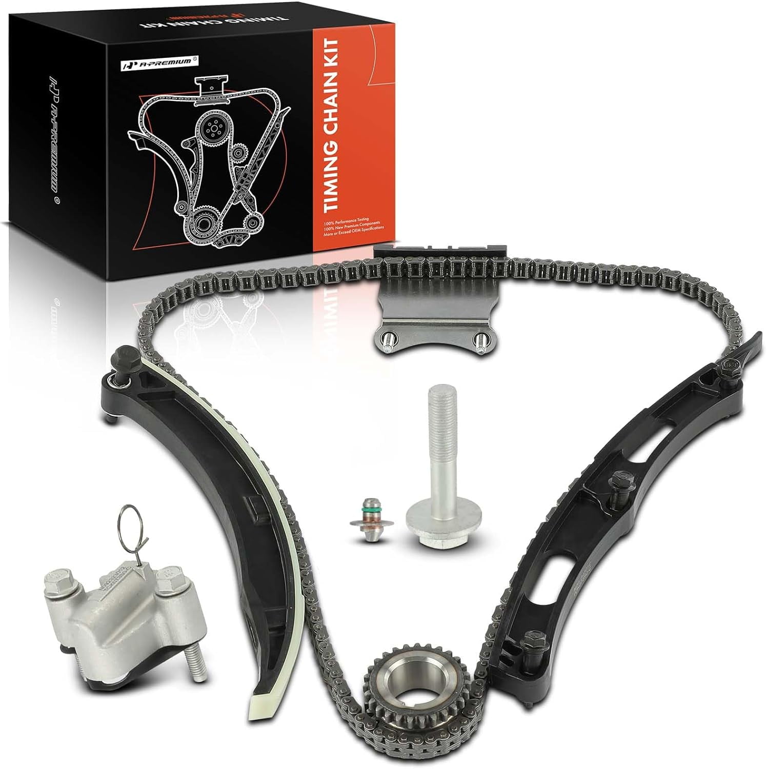 A-Premium Engine Timing Chain Kit W/Sprocket & Tensioner & Guide ...