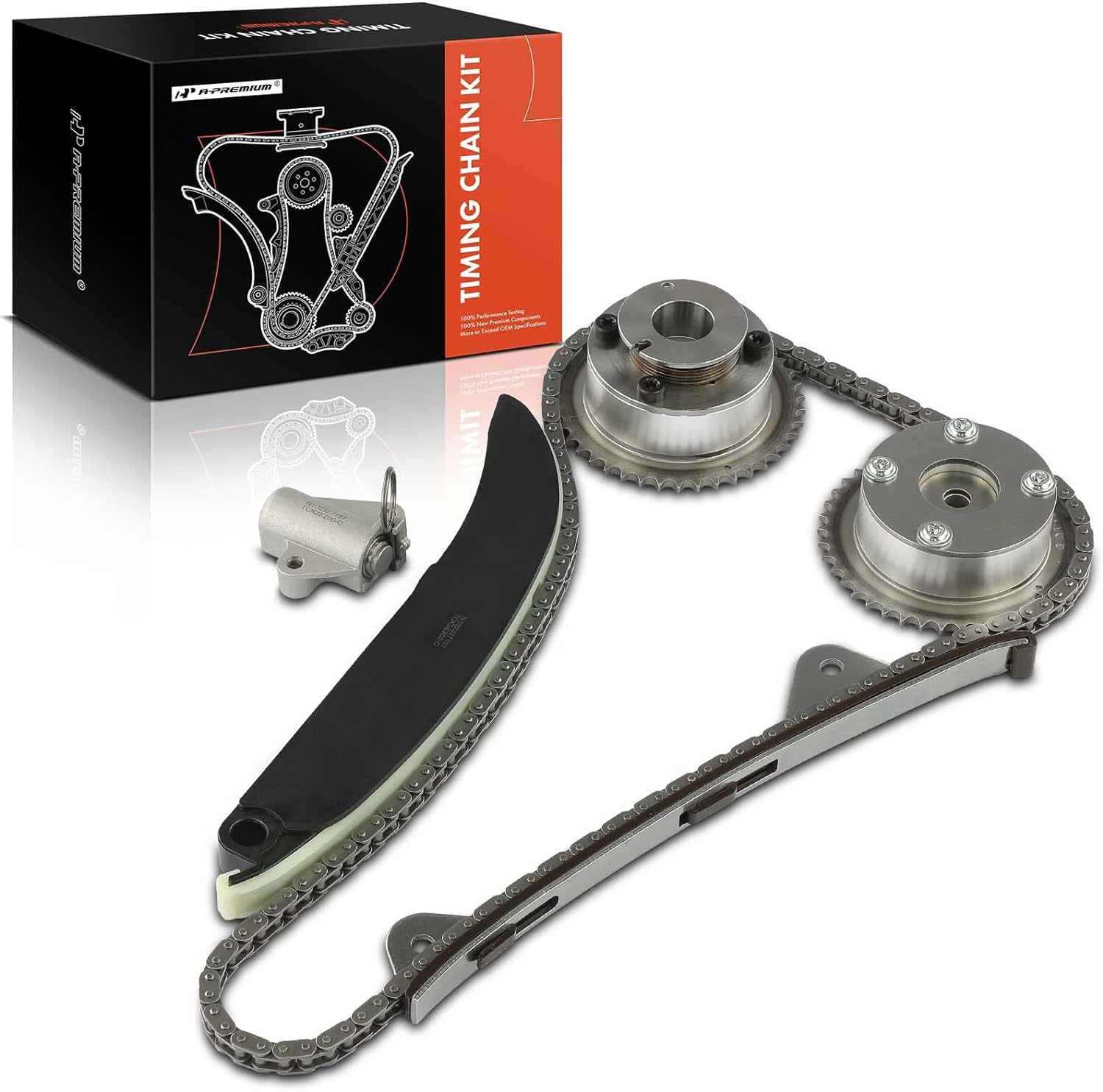 A-Premium Engine Timing Chain Kit W/Sprocket & Tensioner & Guide ...