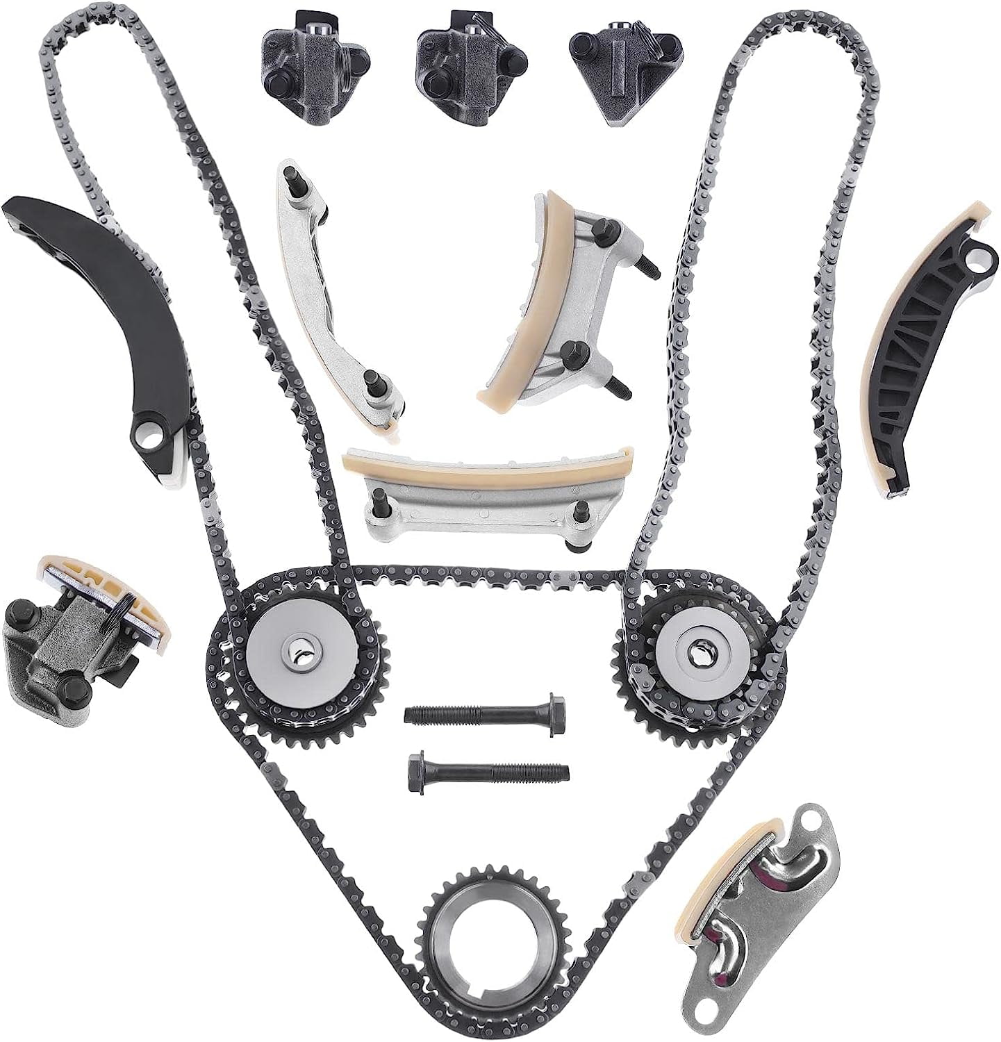 A-Premium Engine Timing Chain Kit W/Tensioner & Guide Rail [fit DOHC ...