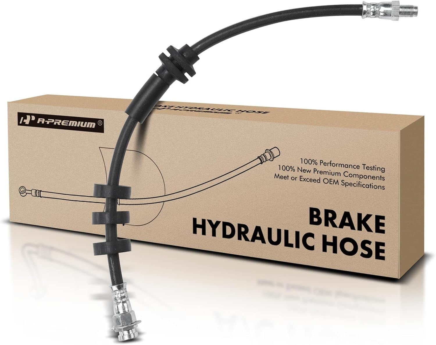 A-Premium Front Driver or Passenger Brake Hydraulic Hose Compatible ...