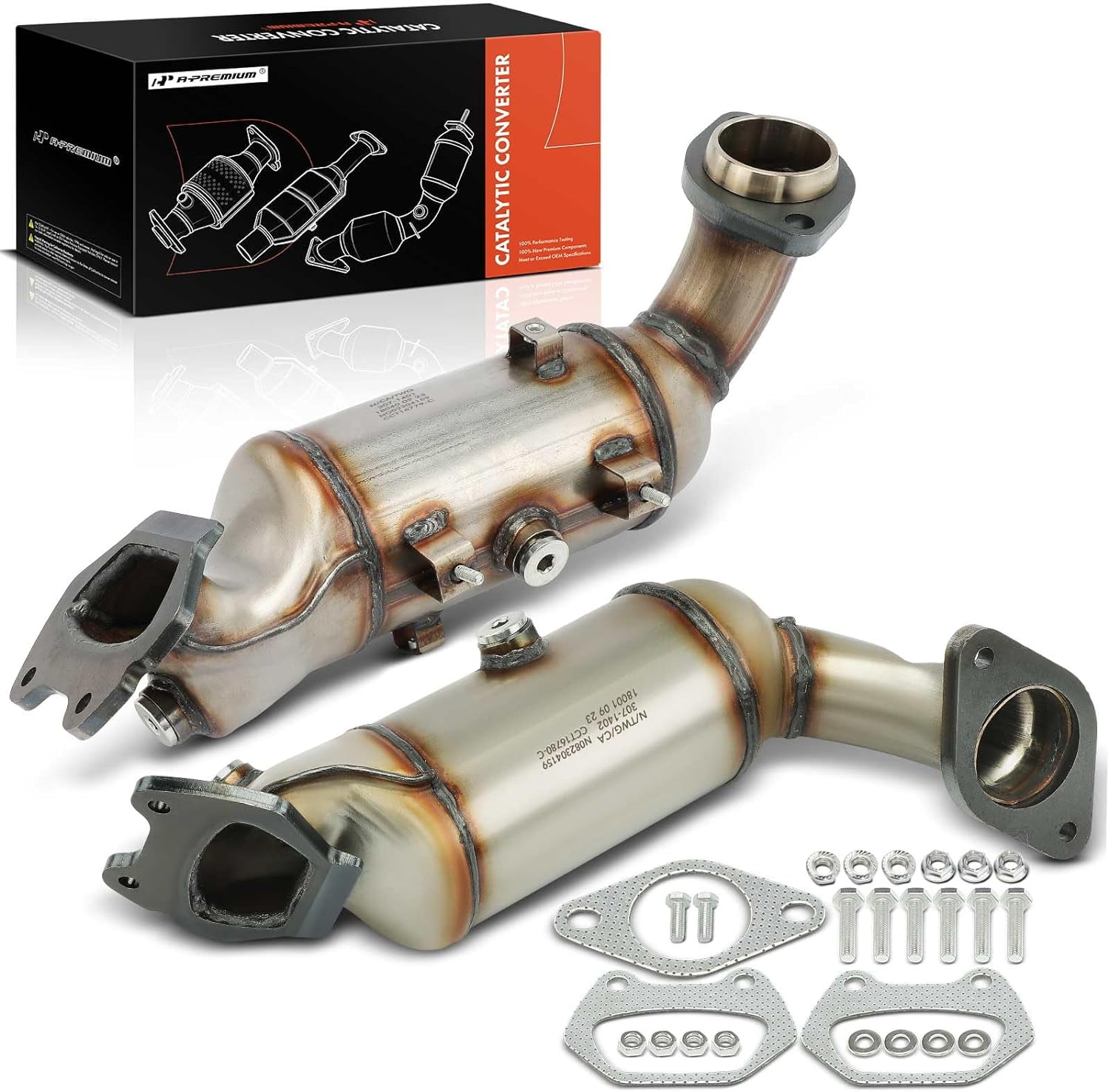 A-Premium Front and Rear 2-PC Catalytic Converter Kit Direct-Fit ...