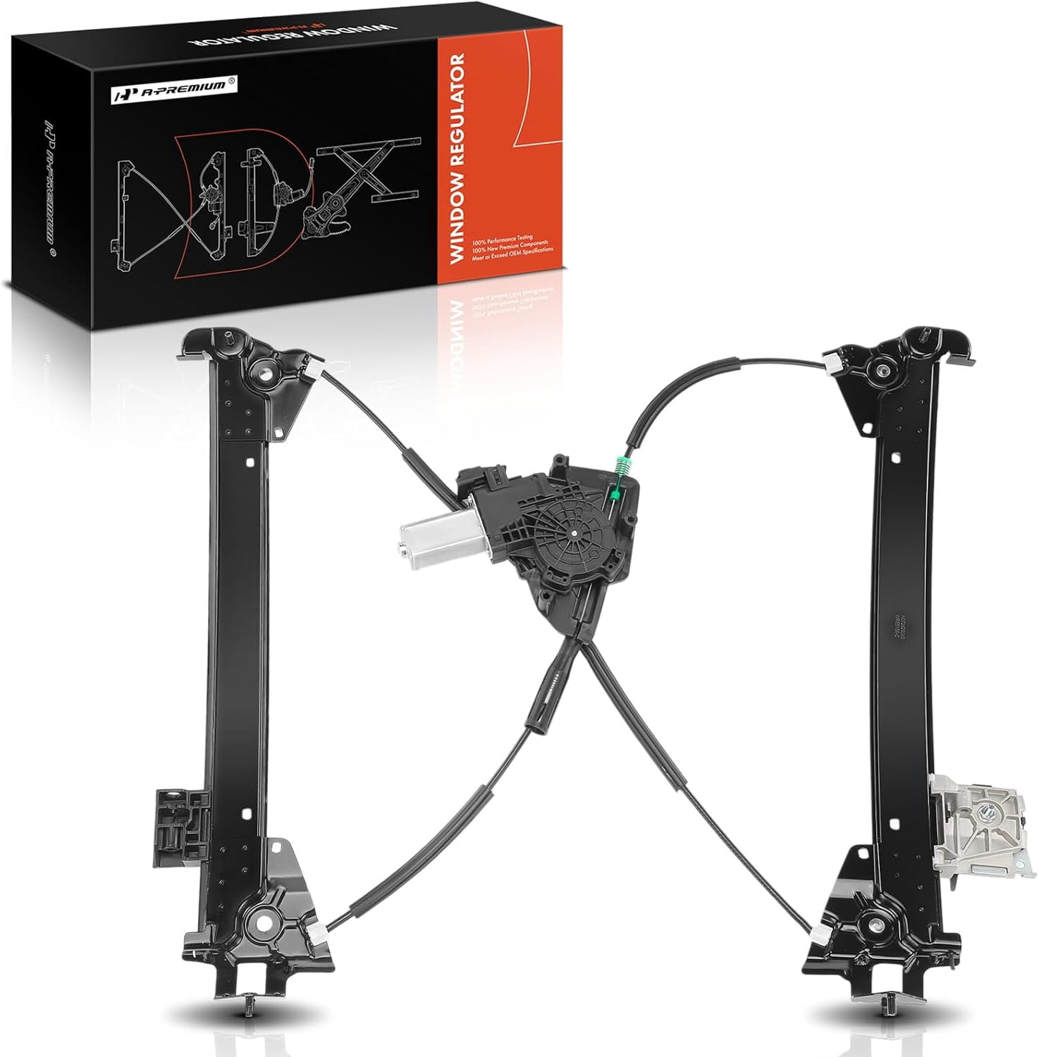 A-Premium Front Right Passenger Side Electric Power Window Regulator ...