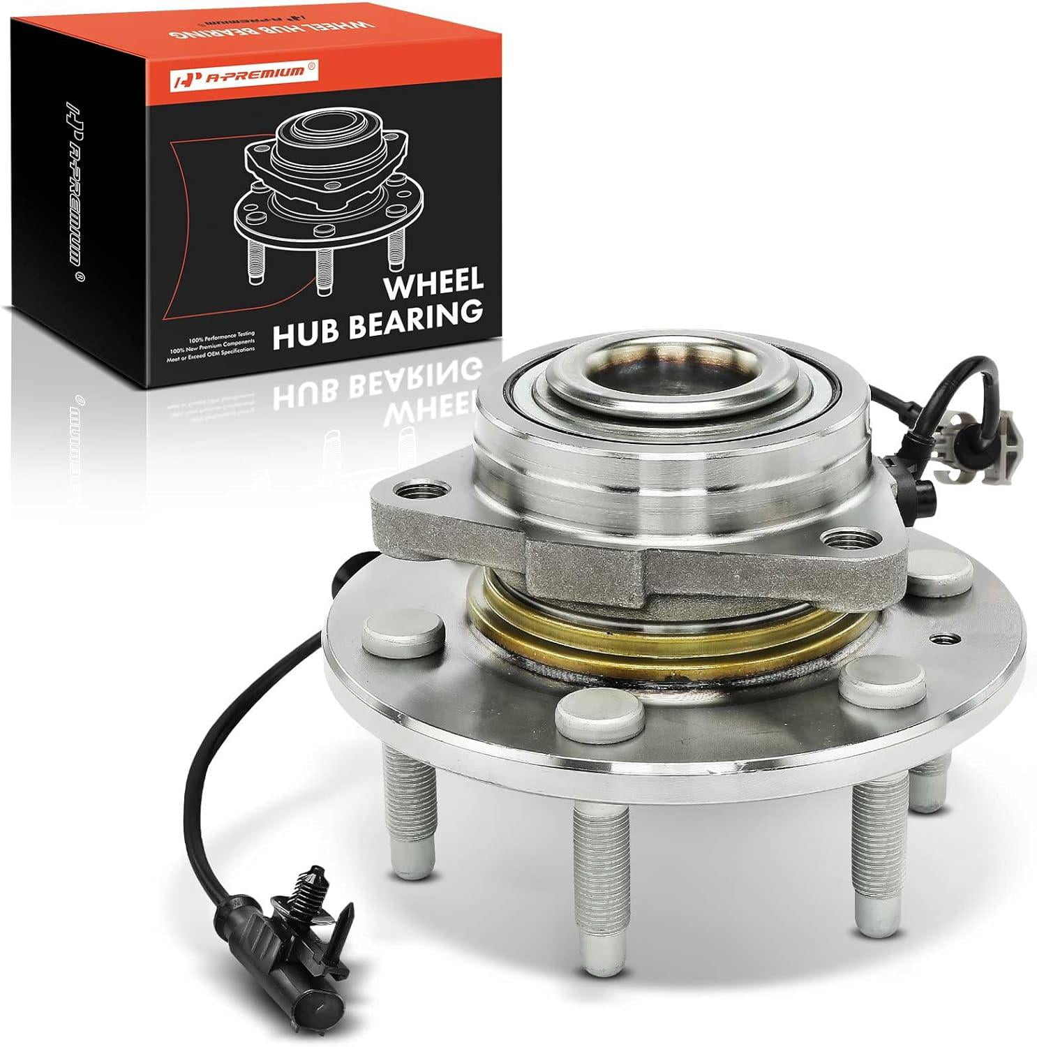 A-Premium Front Wheel Bearing and Hub Assembly Compatible with Chevy ...