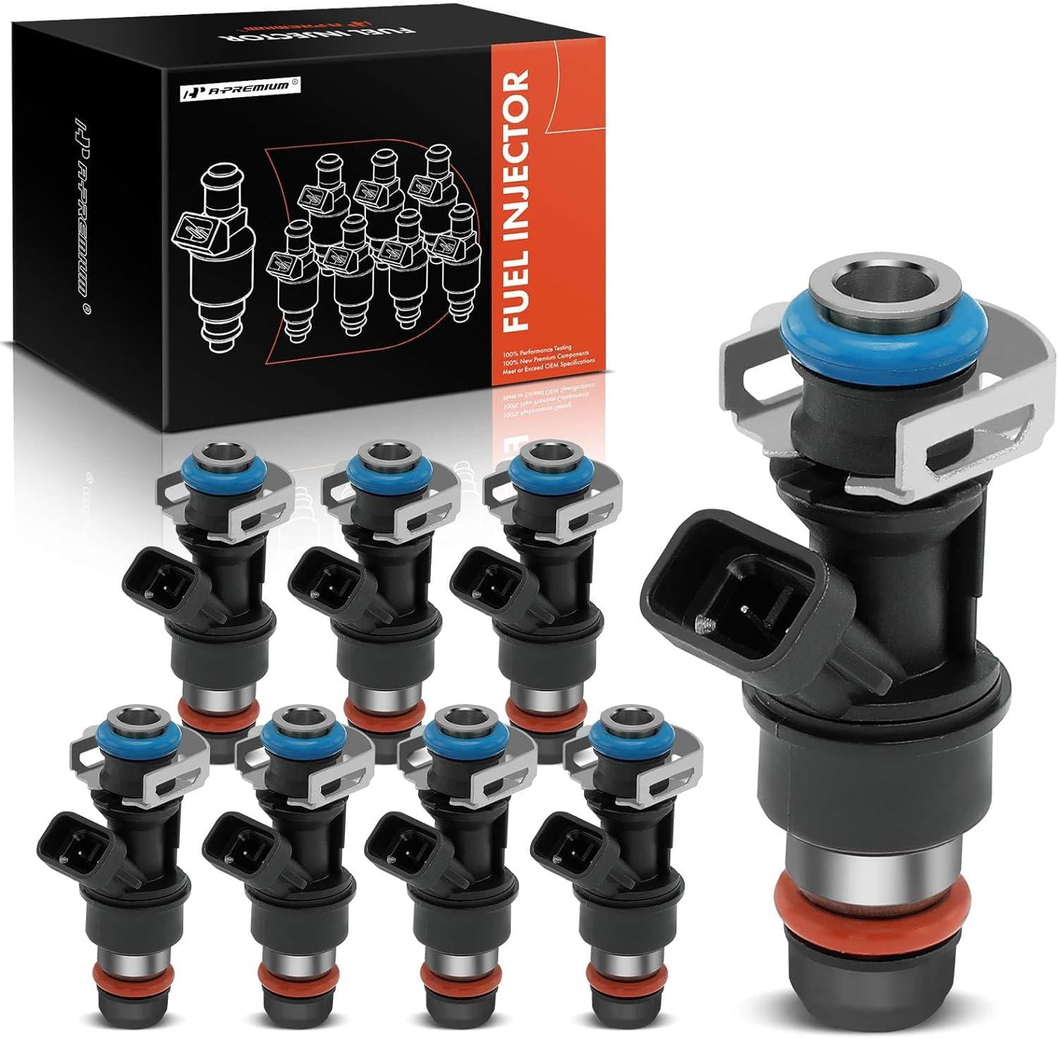 A-Premium Fuel Injectors Compatible with Chevy Silverado 1500 2500 3500, Tahoe, Trailblazer ...