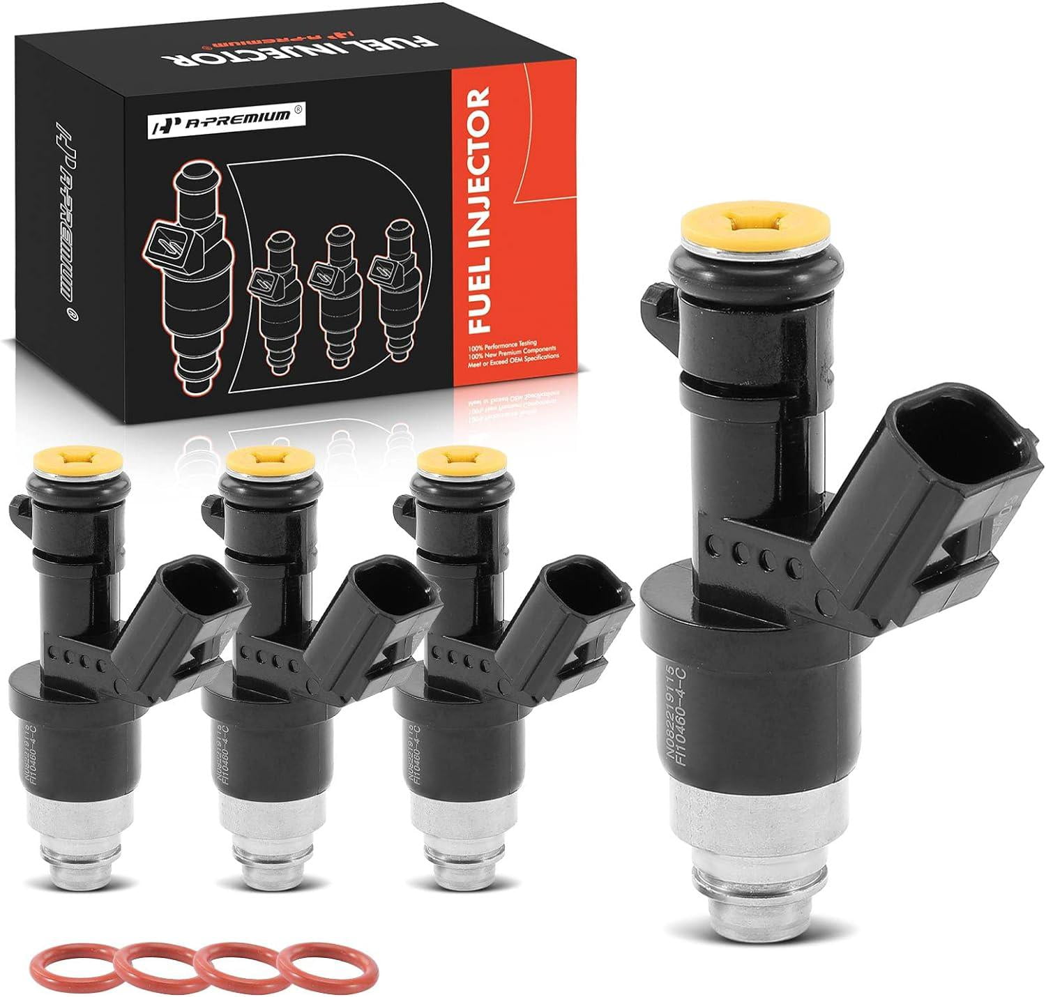 A-Premium OEM Fuel Injectors Set of 4 for Honda & Acura, L4 2.4L, Gas ...