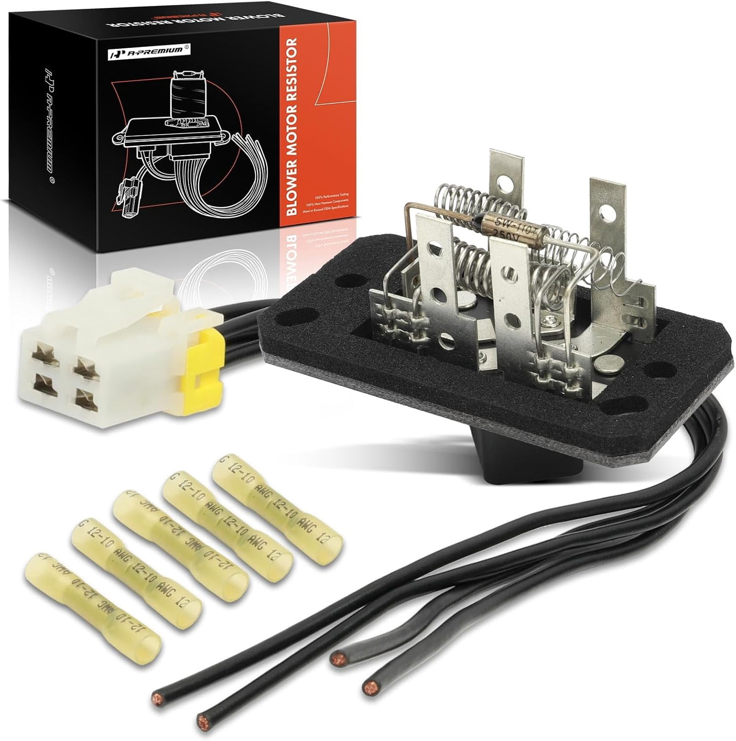 A-Premium HVAC Blower Motor Resistor with Wire Harness Kit Compatible ...